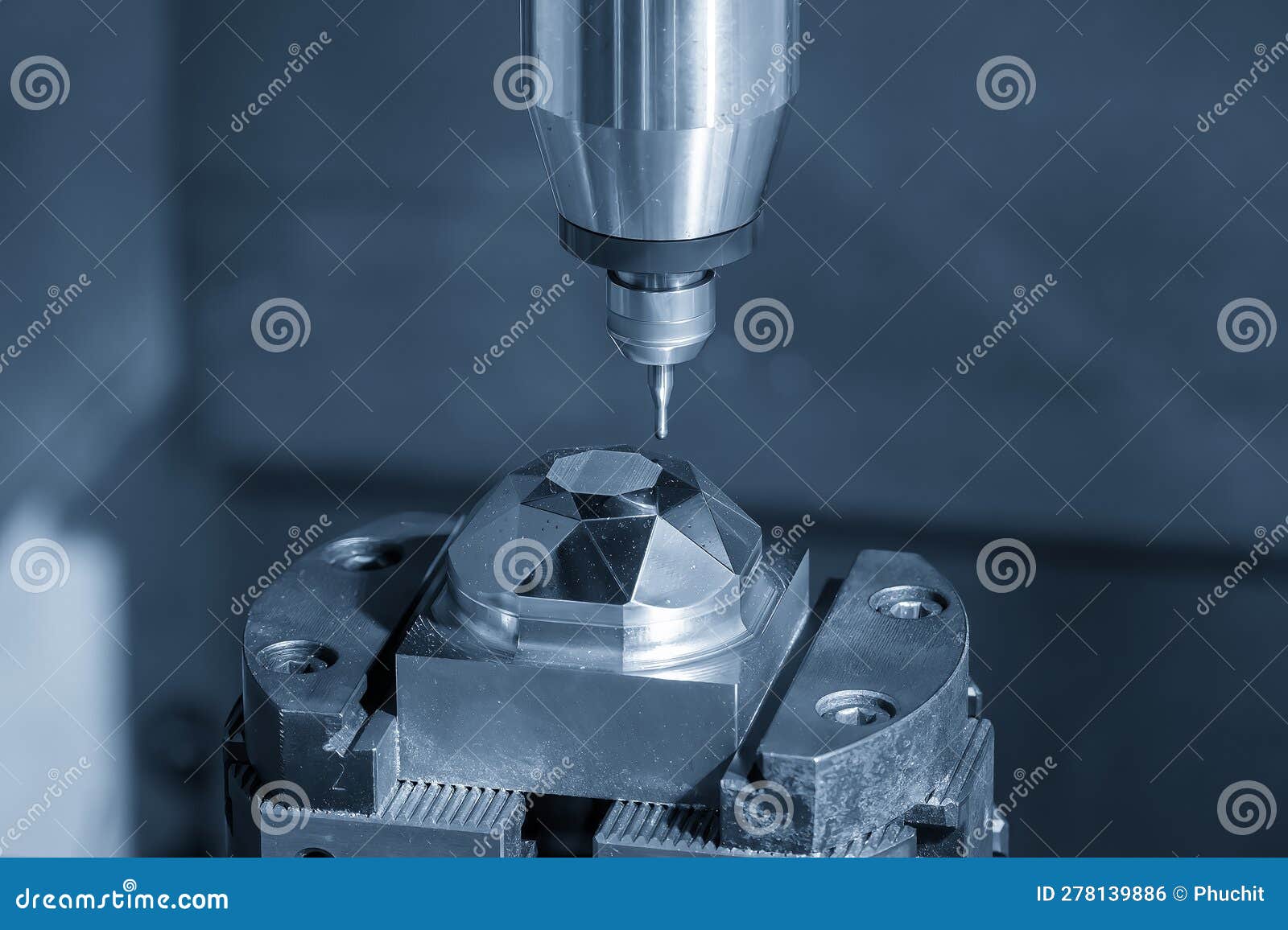 The CNC Milling Machine Cutting Mirror Surface Mold Part by Solid Ball ...