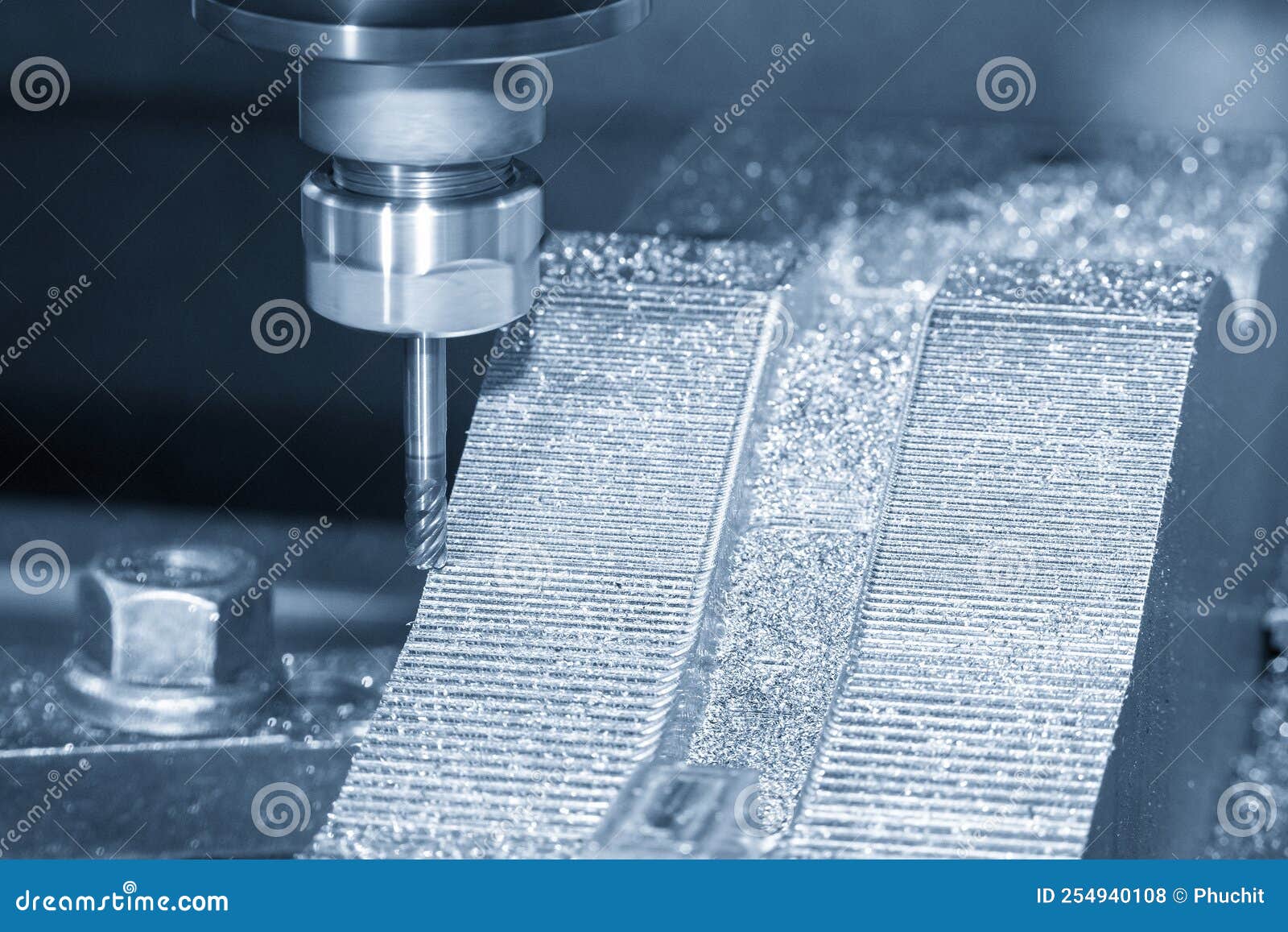 The CNC Milling Machine Cutting Press Die by Solid Radius End Mill Tool ...