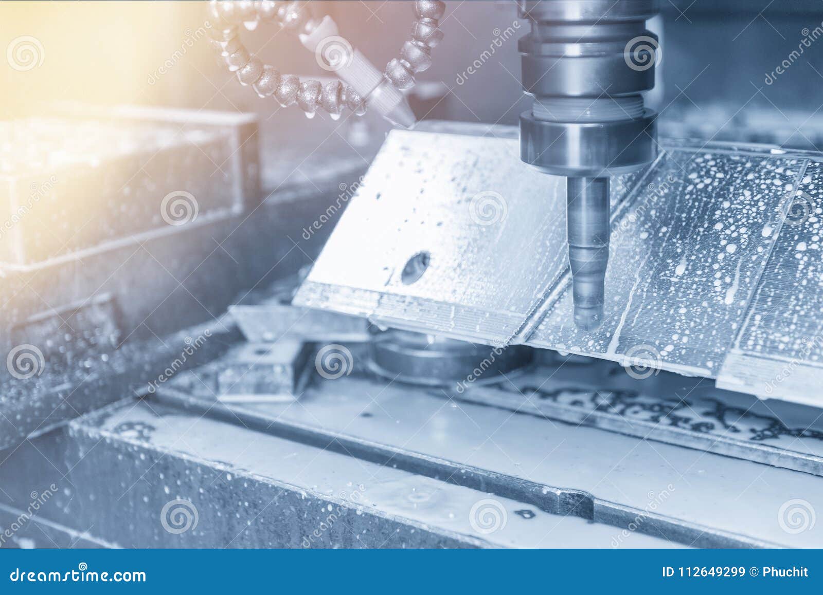 The CNC Milling Machine Cutting the Tire Mold Stock Image - Image of ...