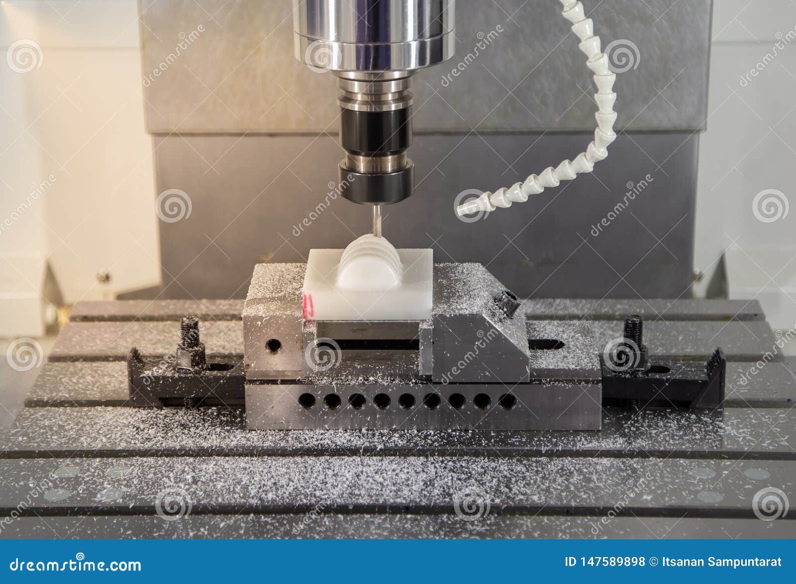 High Precision CNC Milling Machine Cutting Plastic Workpiece Stock ...