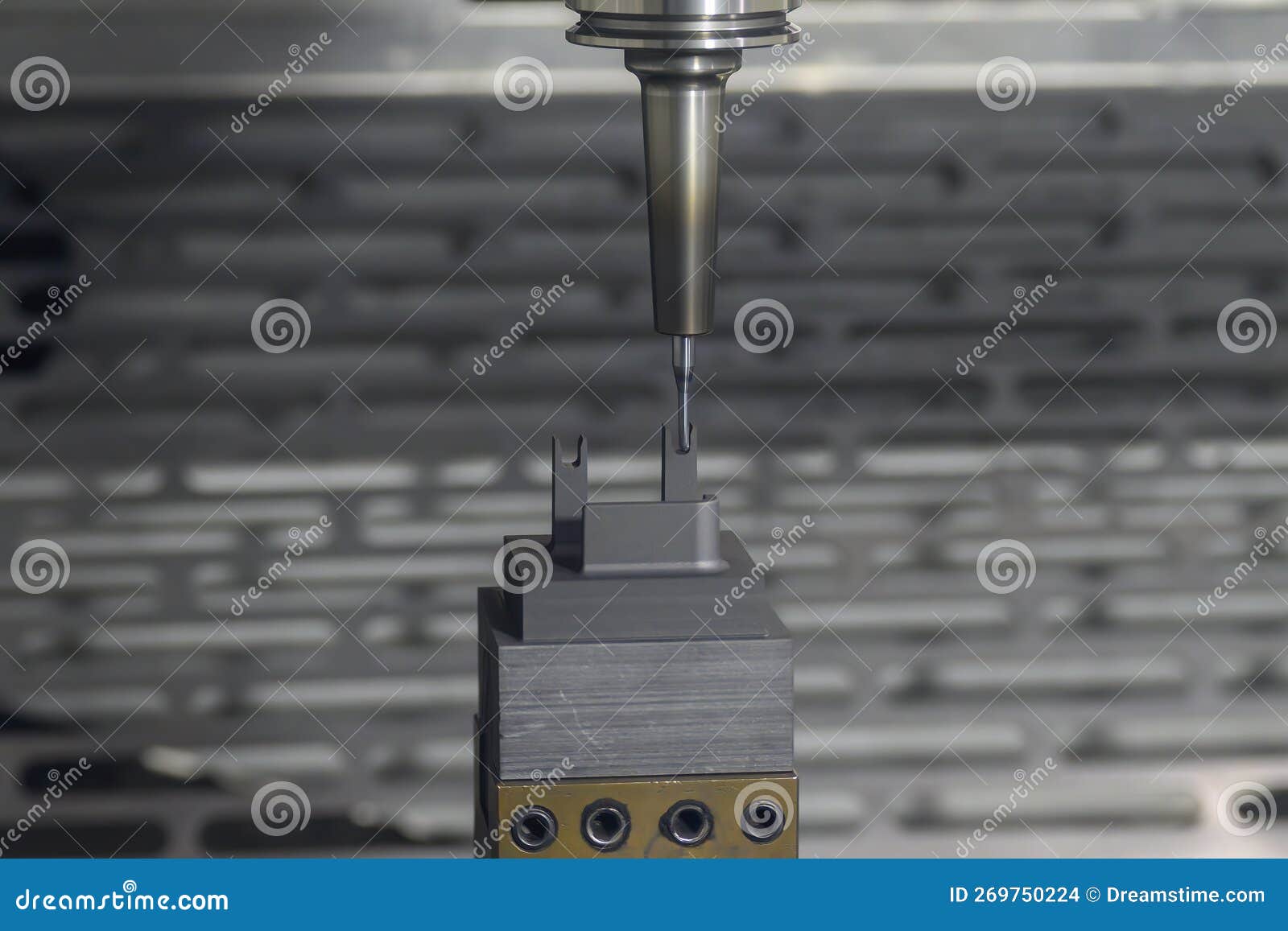 The CNC Milling Machine Finish Cutting the Graphite Electrode Parts ...