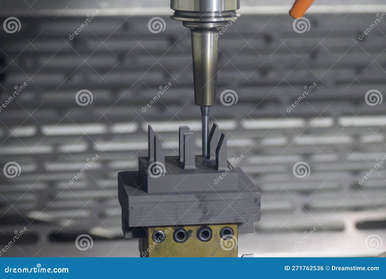 The CNC Milling Machine Finish Cutting the Graphite Electrode Parts ...