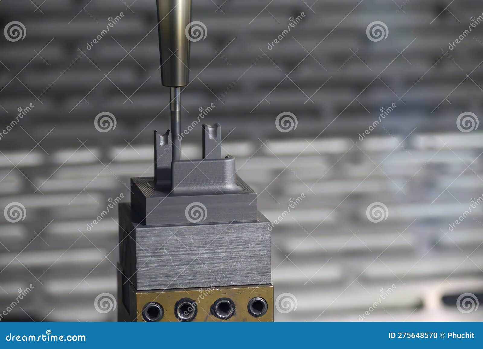 The CNC Milling Machine Finish Cutting the Graphite Electrode Parts ...