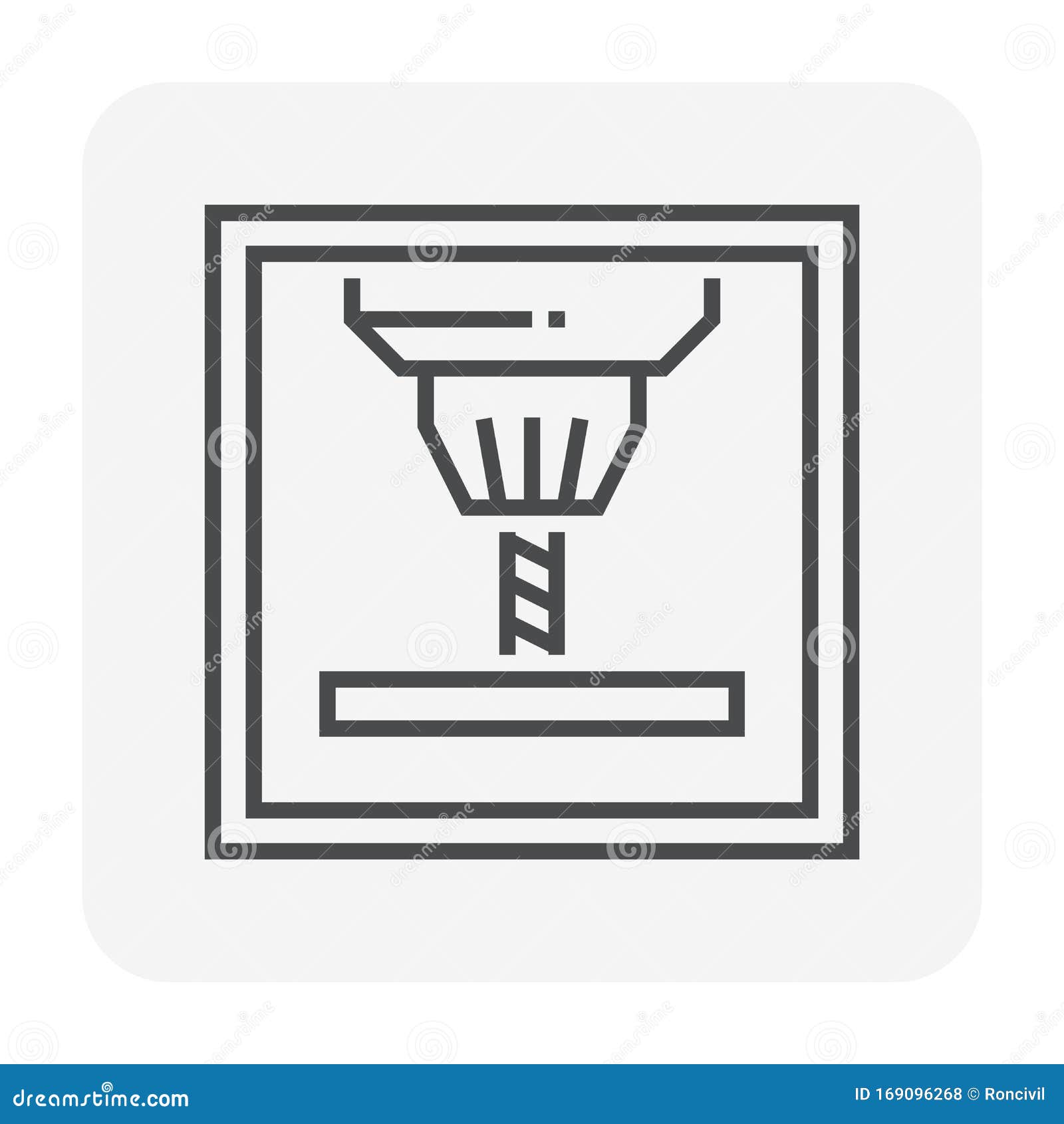 Cnc milling icon stock vector. Illustration of engineer - 169096268