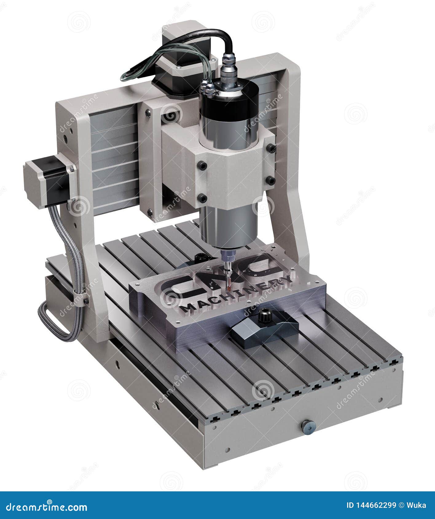 CNC Milling Machine Isometric Drawing Cartoon Vector | CartoonDealer ...