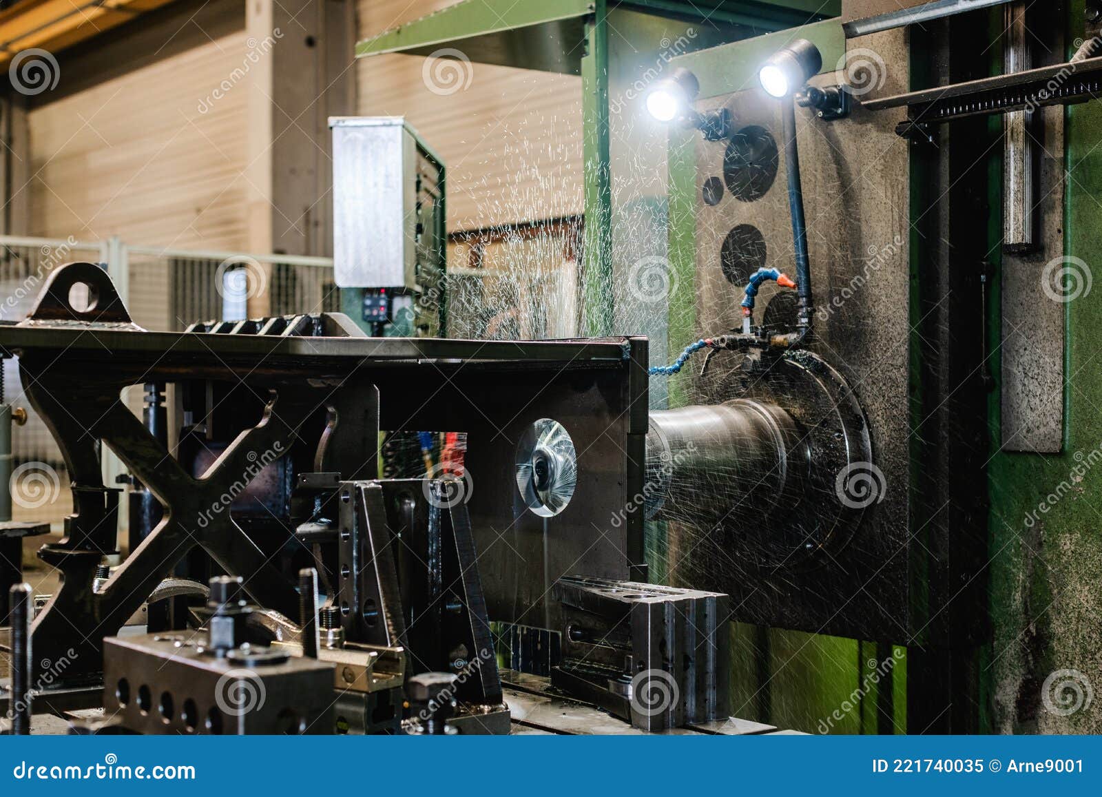 CNC Milling Machine in Metal Working Factory Stock Image - Image of ...