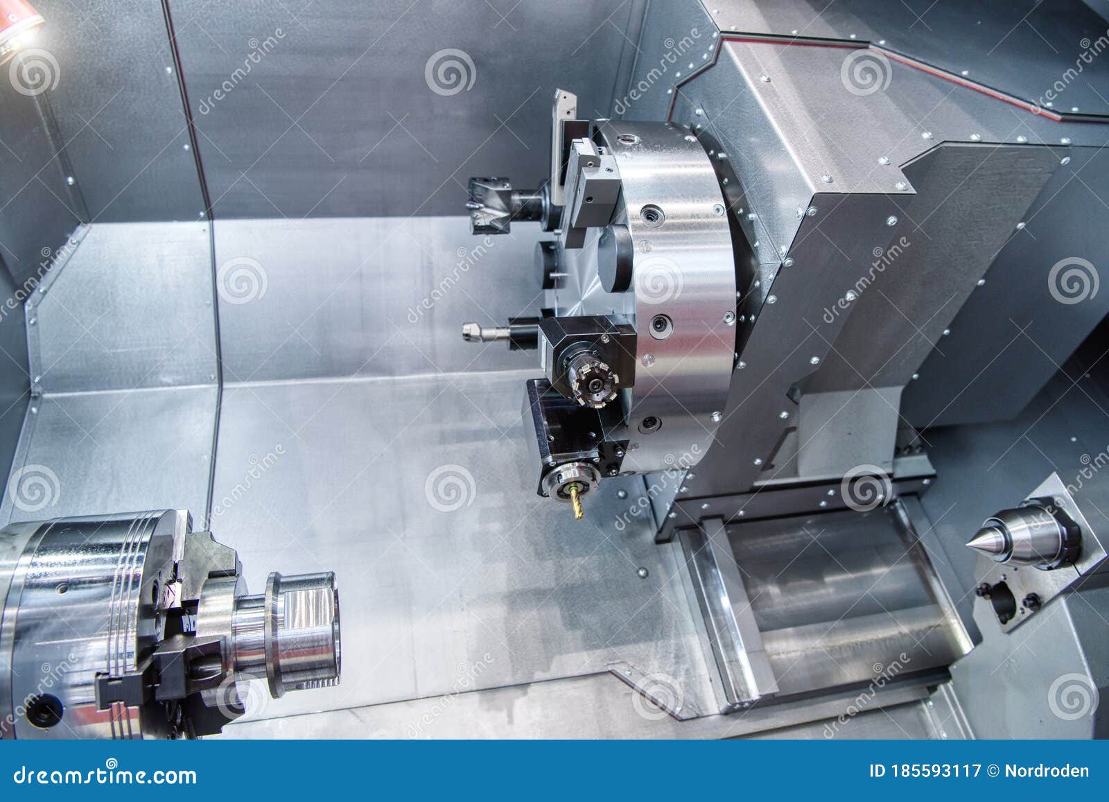 CNC Milling Machine, Modern Automatic Metal Processing Equipment. Stock ...