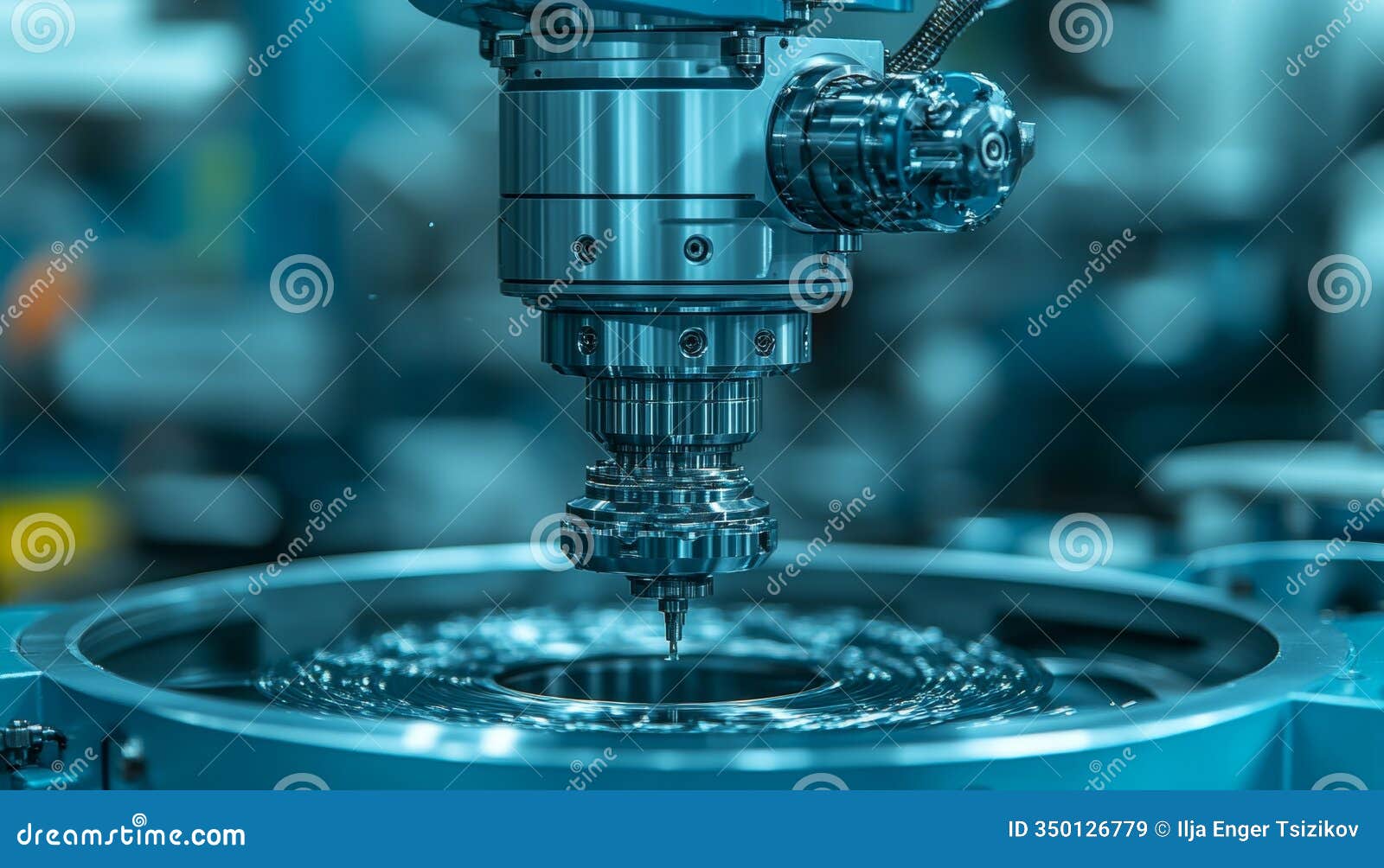 CNC Milling Machine in Operation, Detail of High-Precision Metalworking ...