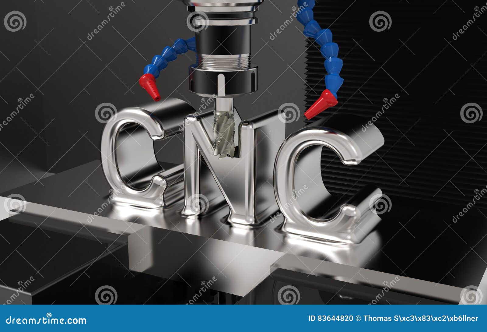 CNC milling stock illustration. Illustration of automatic - 83644820