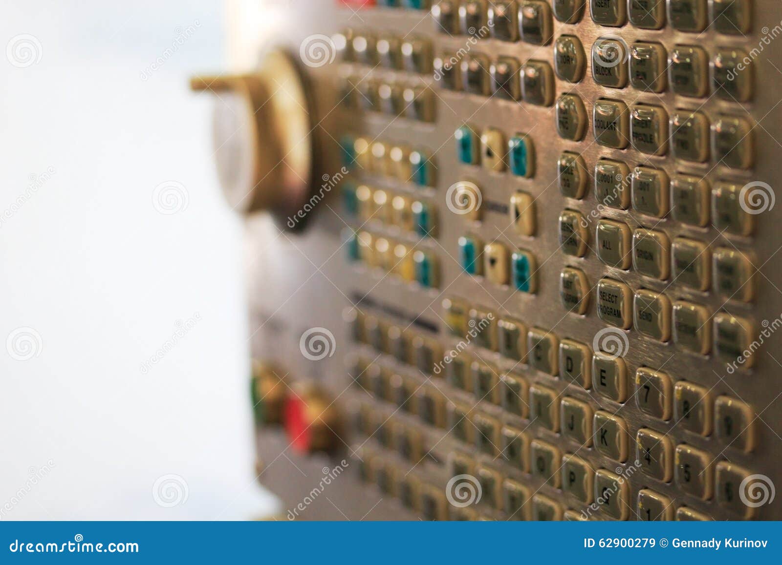 CNC operator keypad stock image. Image of metal, automated - 62900279