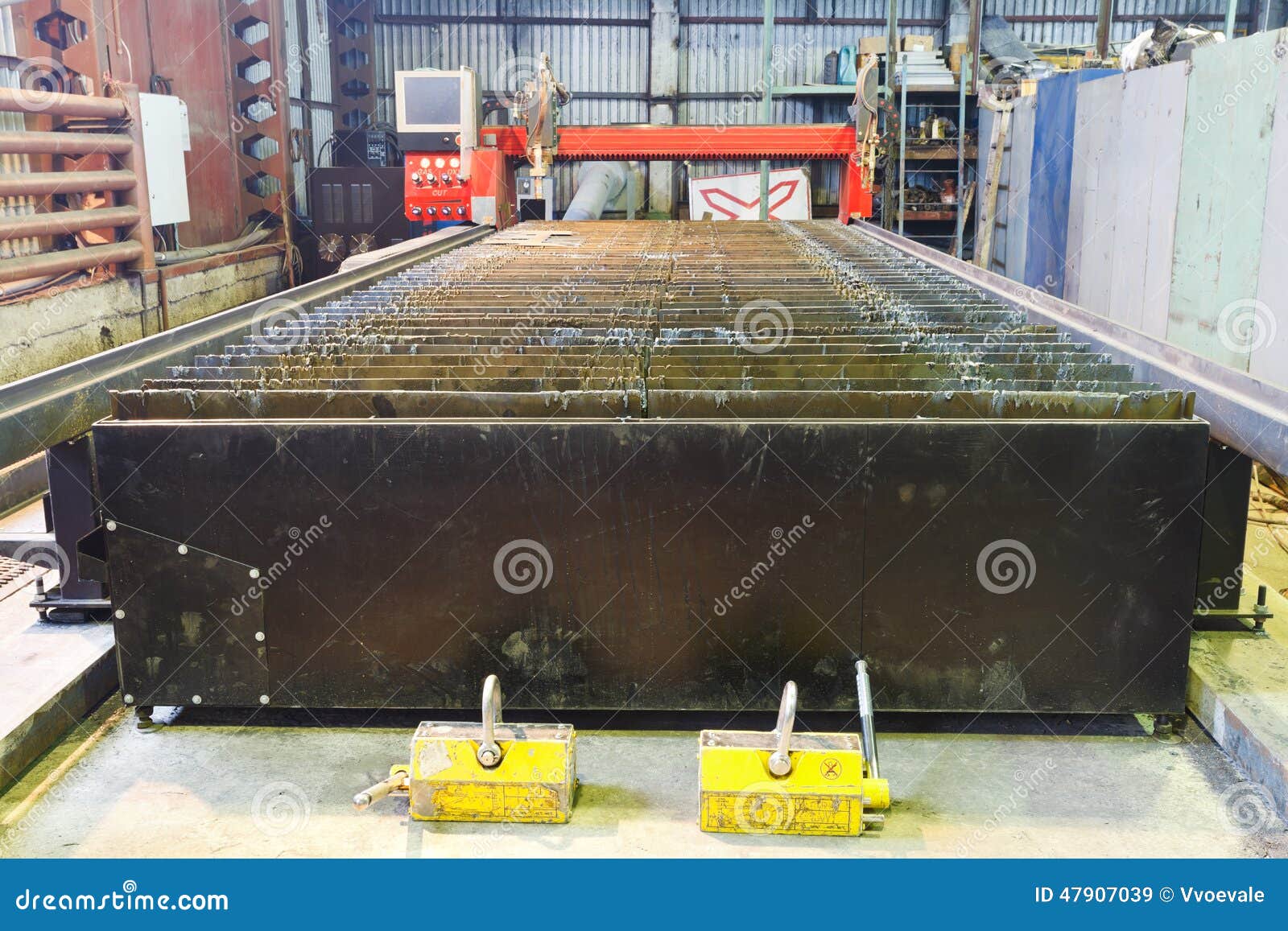 CNC Oxy-fuel and Plasma Torches Cutting Machine Stock Image - Image of ...