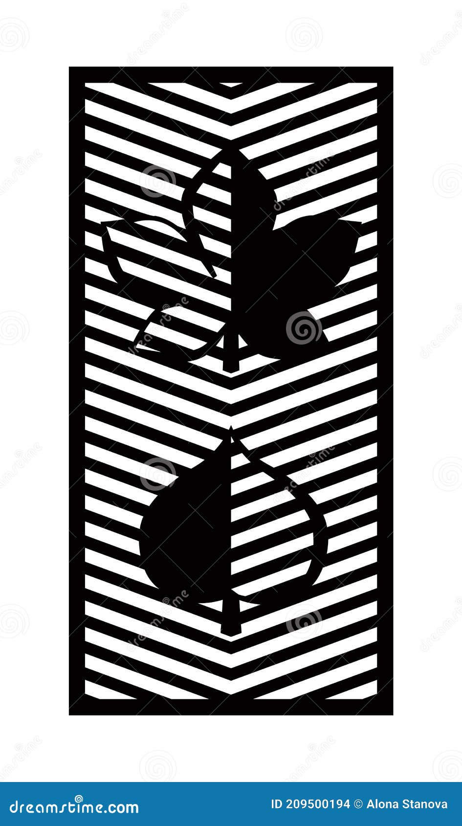 Cnc Pattern with Mapleand Linden Leaves. Decorative Panel, Screen,wall ...