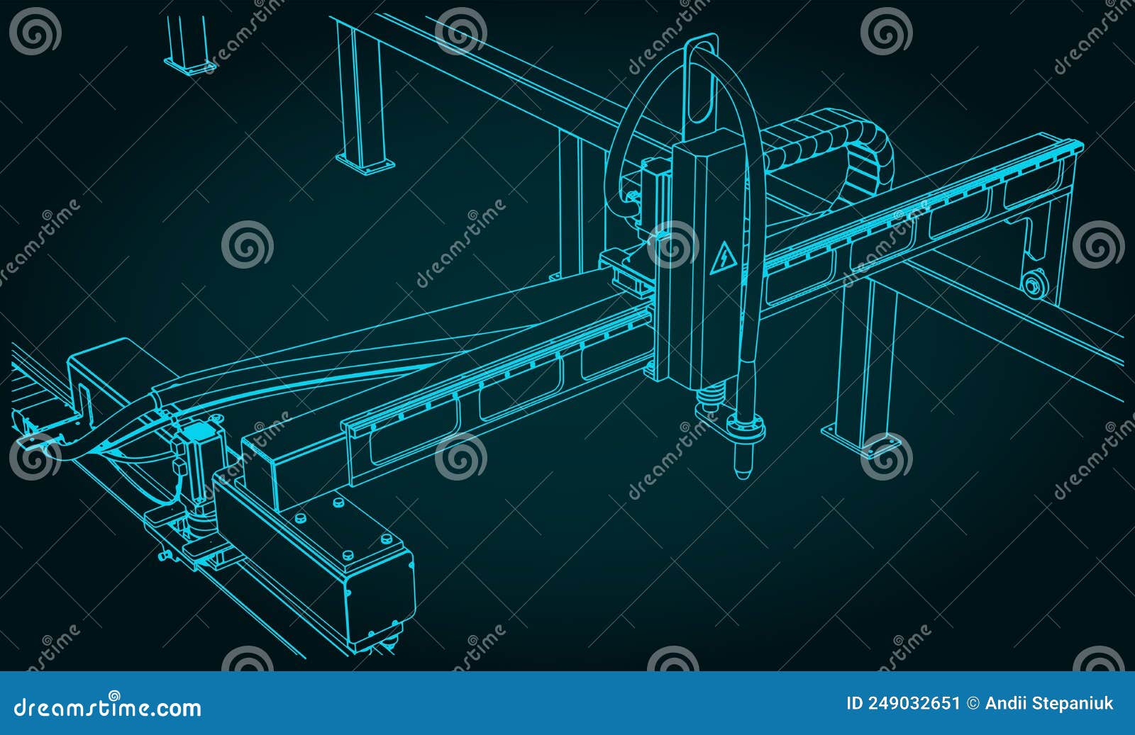CNC plasma cutting machine stock vector. Illustration of engraving ...