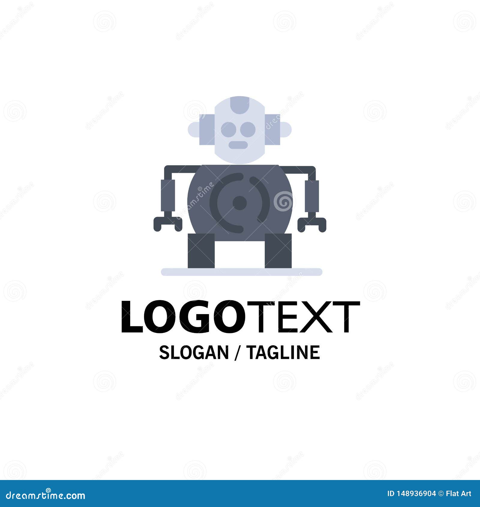 Cnc, Robotics, Technology Business Logo Template. Flat Color Stock ...