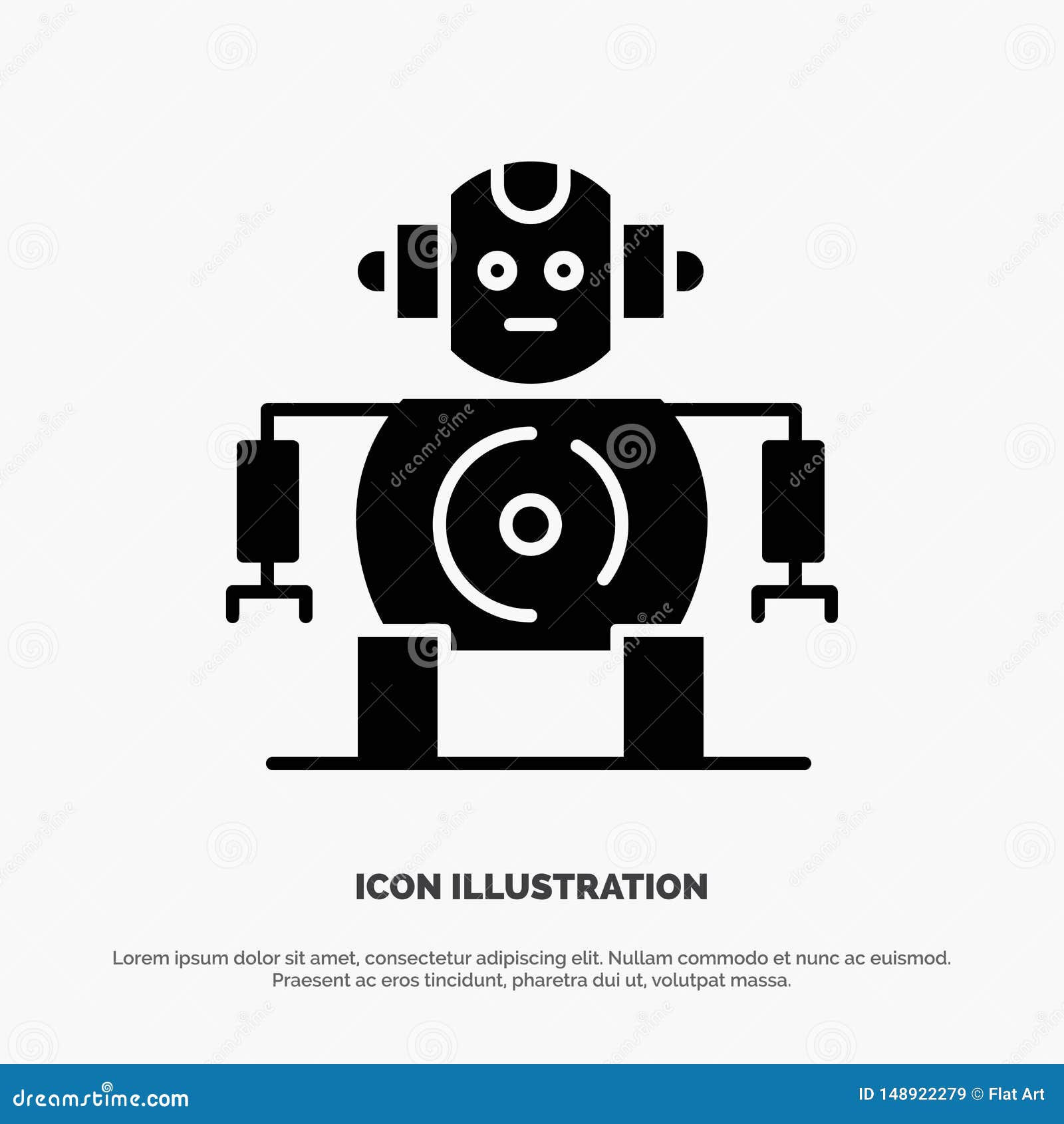 Cnc, Robotics, Technology Solid Glyph Icon Vector Stock Vector - Illustration of figure ...
