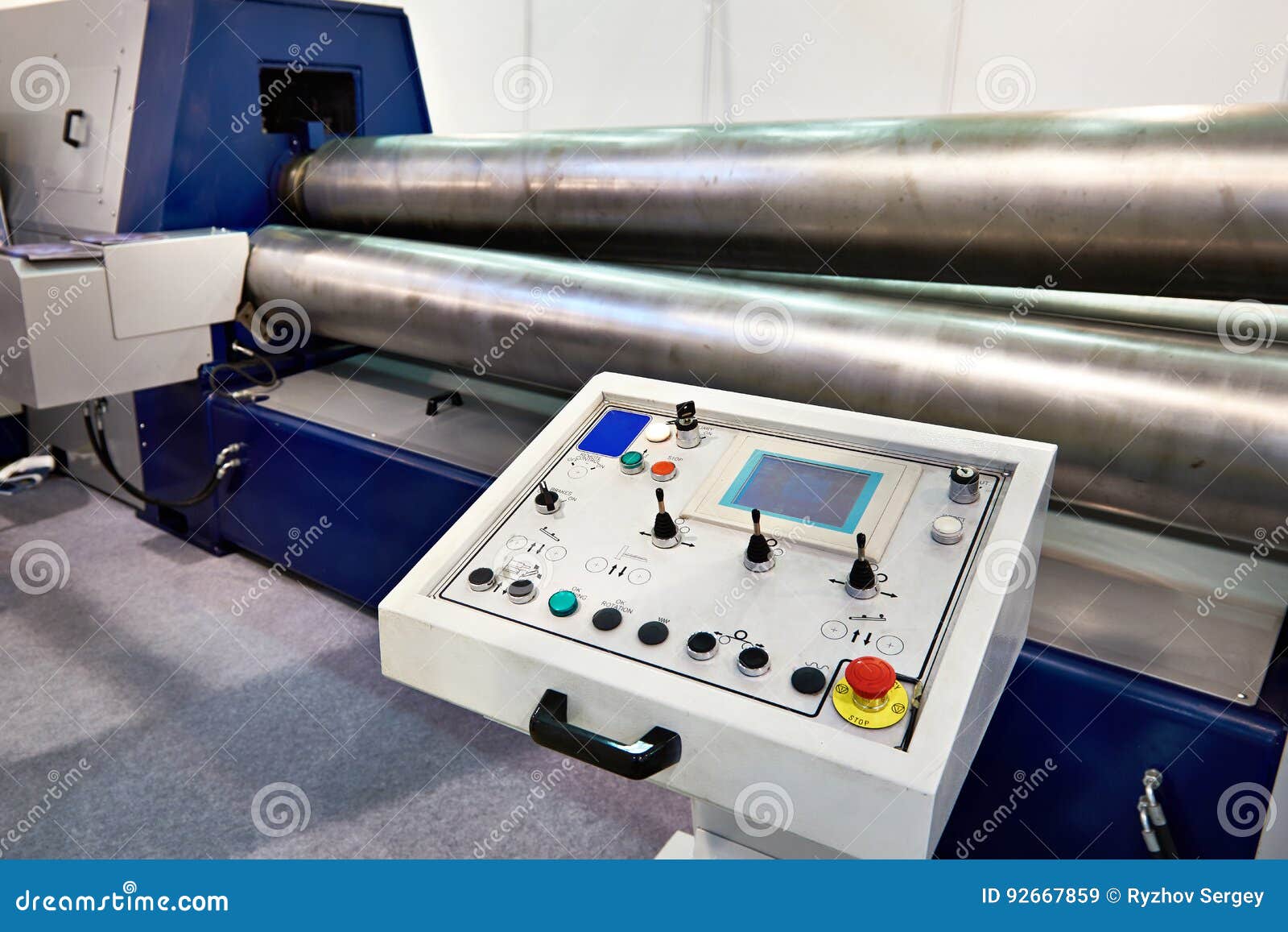 CNC Rolling Machine stock image. Image of power, construction - 92667859