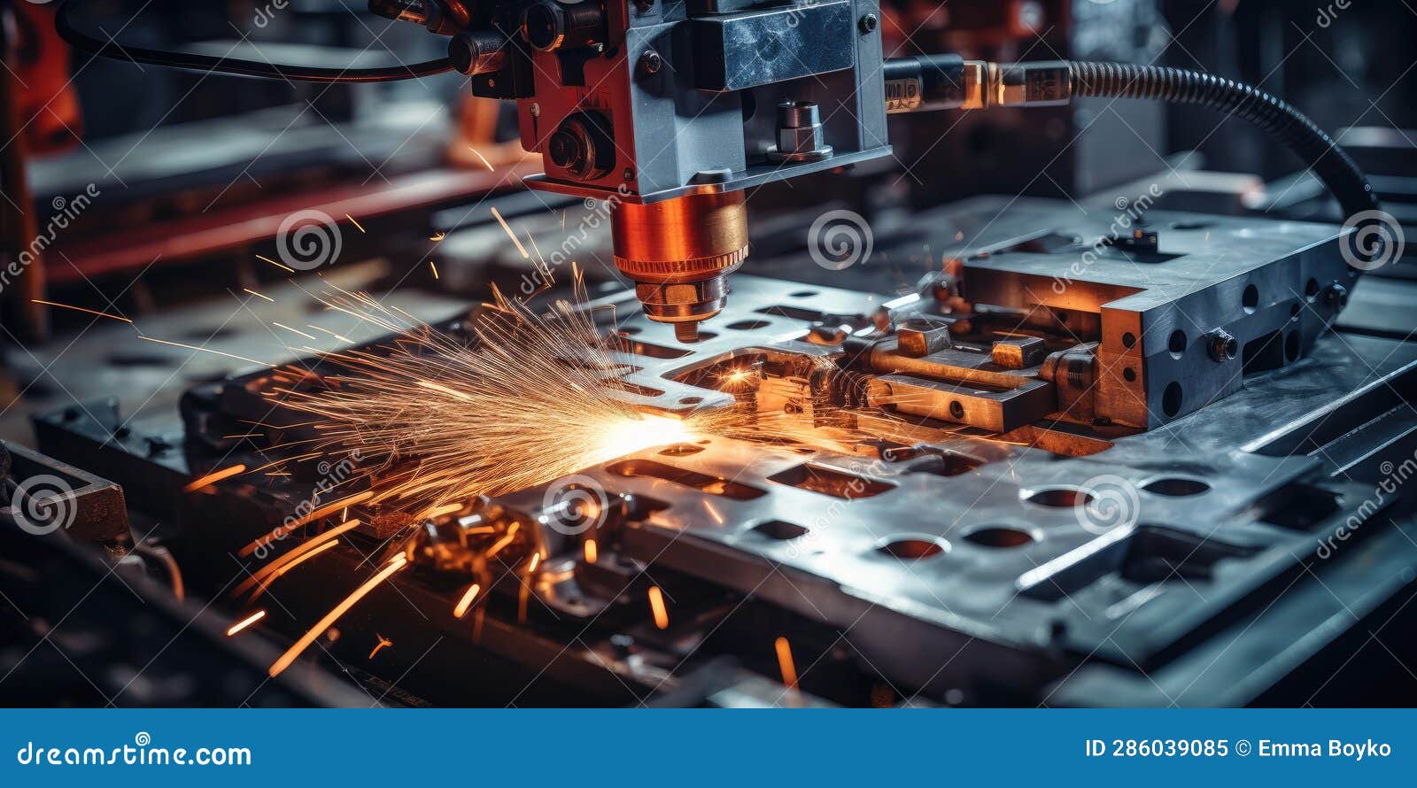 A CNC Router Cuts a Part with a Solid Ball End Mill. Generative AI ...