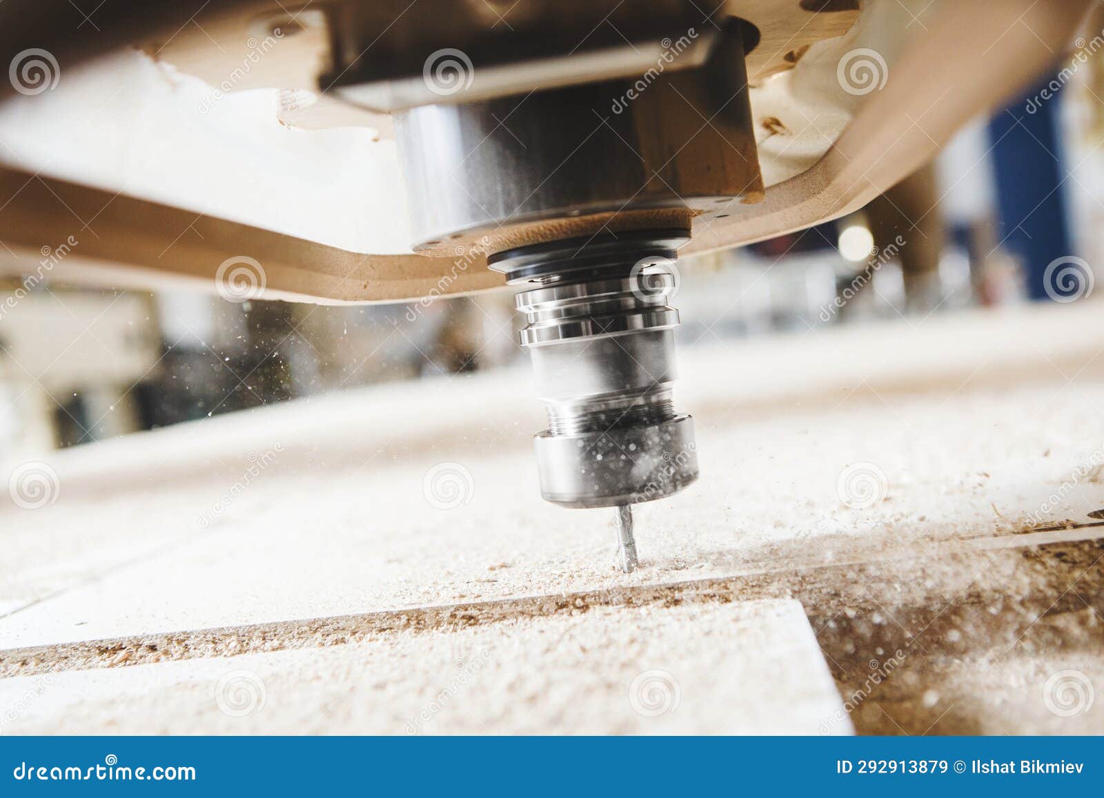 CNC Router Machine Creates a Layout of the Shelf Complex. Stock Image ...