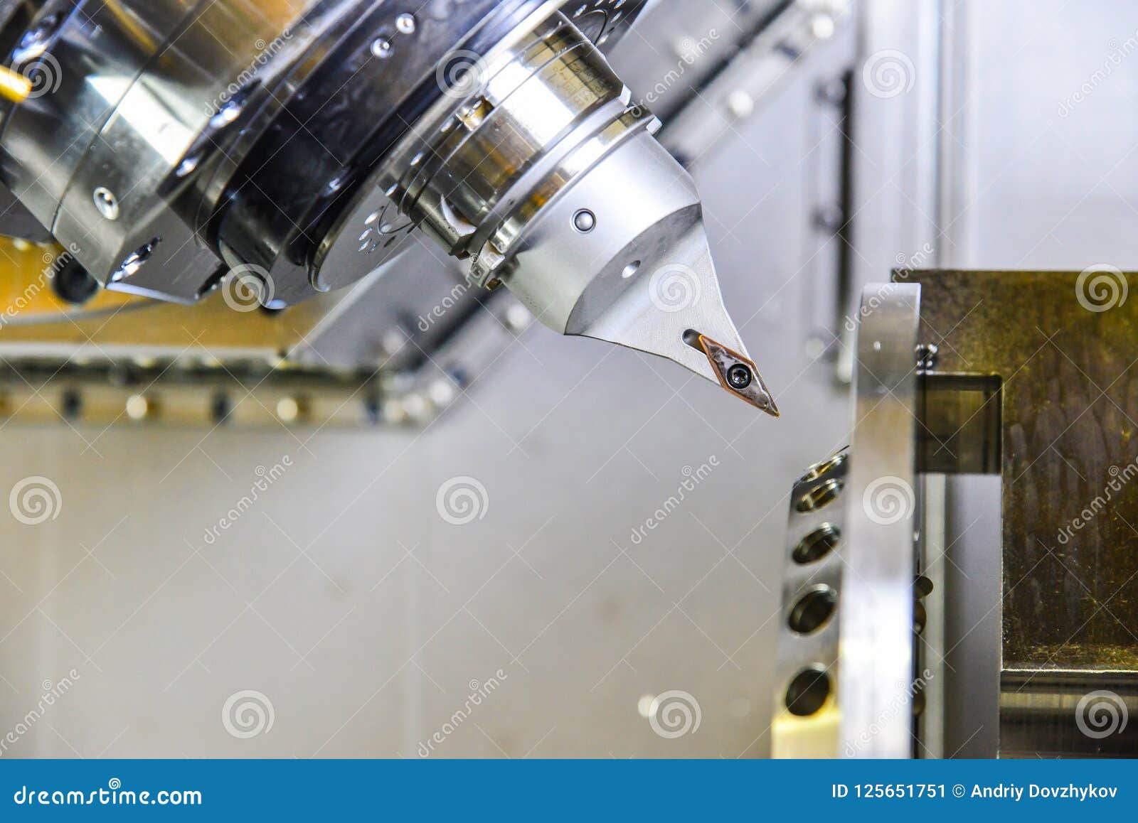 CNC Router and Turning Metal with a Cutting Tool and Centering Tool ...