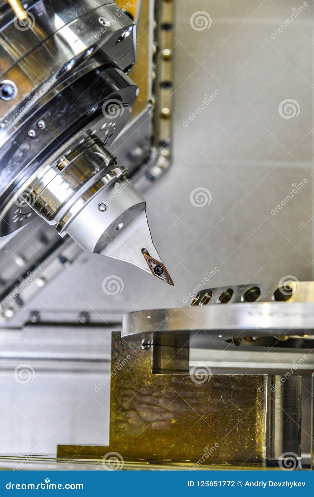 CNC Router and Turning Metal with a Cutting Tool and Centering Tool ...