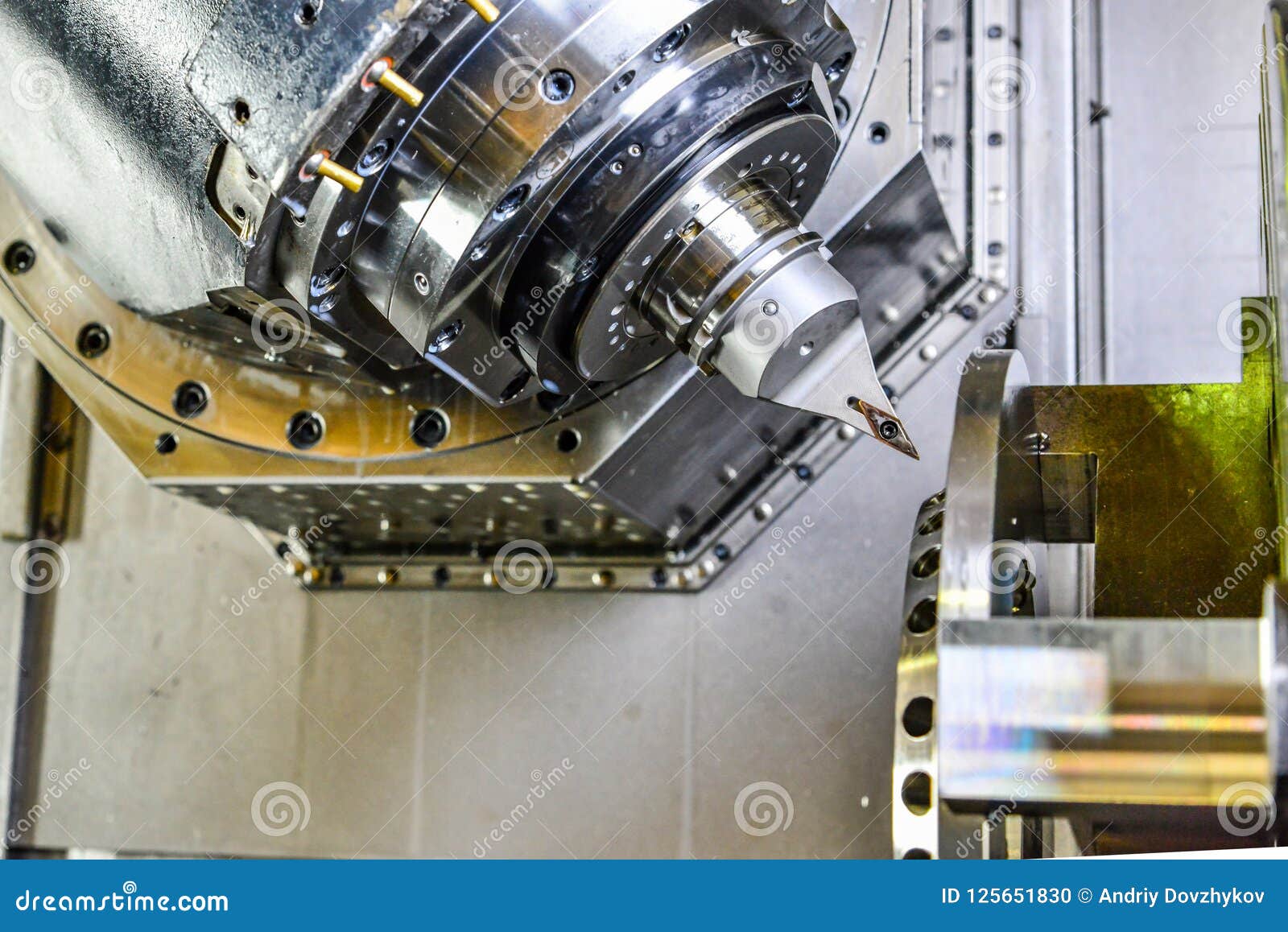 CNC Router and Turning Metal with a Cutting Tool and Centering Tool ...