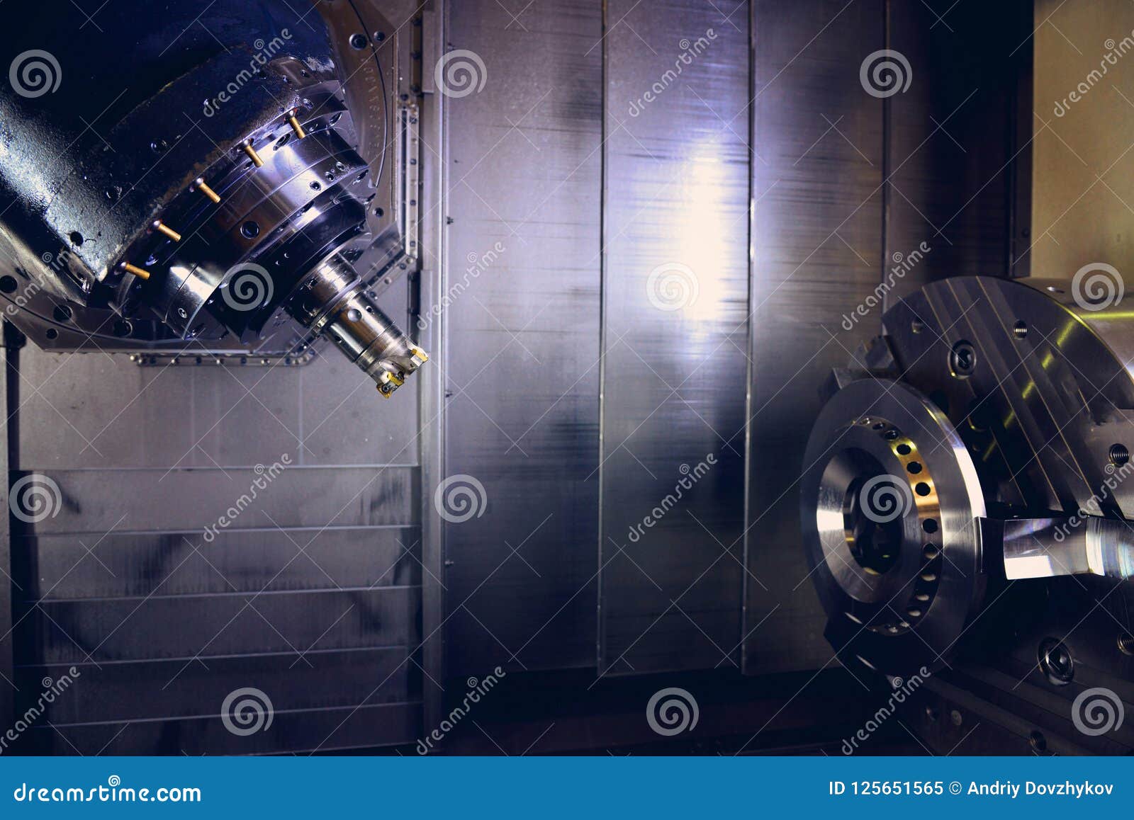 CNC Router and Turning Metal with a Cutting Tool and Centering Tool ...