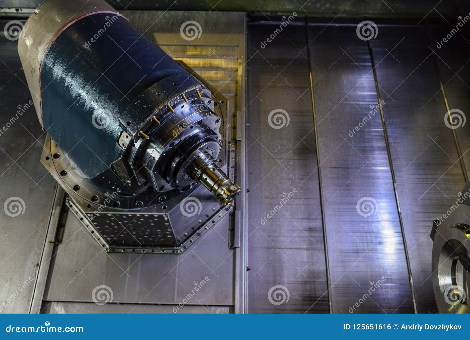 CNC Router and Turning Metal with a Cutting Tool and Centering Tool ...