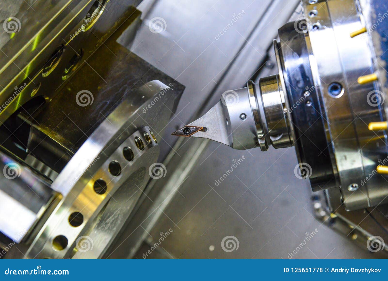 CNC Router and Turning Metal with a Cutting Tool and Centering Tool ...