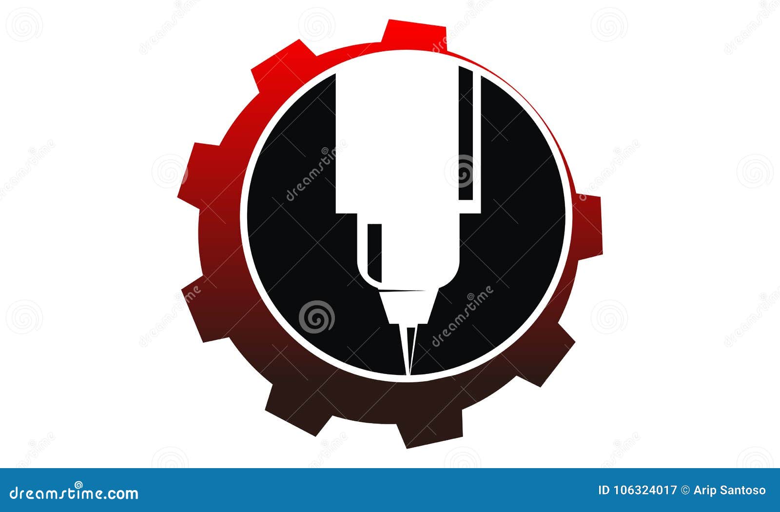 CNC Service Logo Design Template Stock Vector - Illustration of power ...