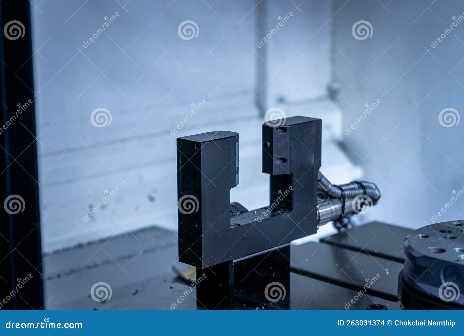 CNC Setting Tool, Measuring Tool Length on the Machine Stock Photo ...