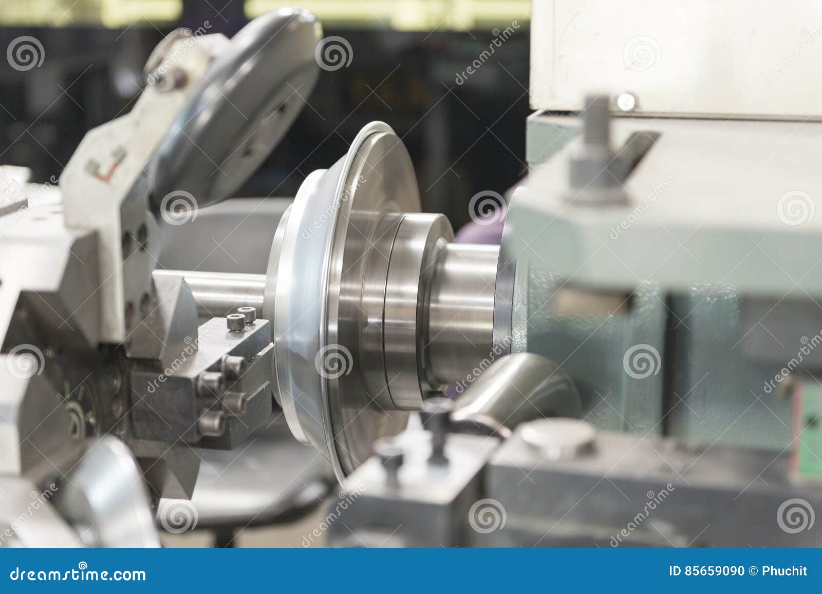 The CNC spinning machine stock photo. Image of motion - 85659090