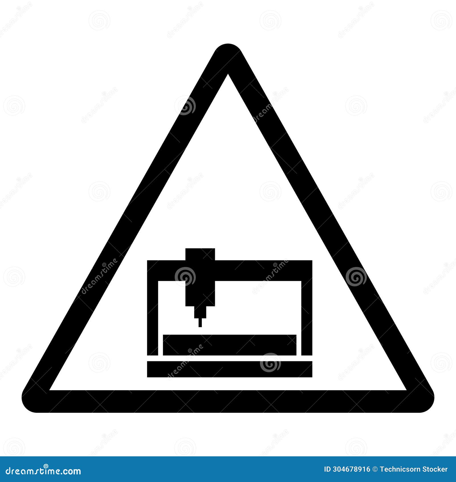 CNC Symbol Sign,Vector Illustration, Isolate on White Background Label ...