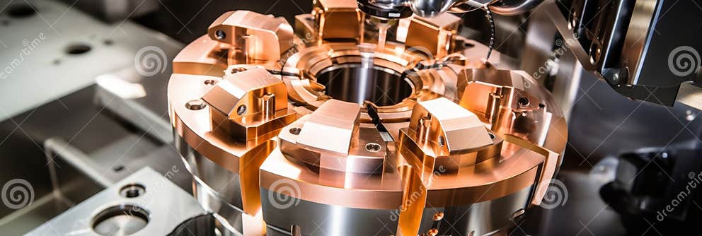 Cnc Tool Holder with Assorted Specialized Tools Reflecting Bright Light ...