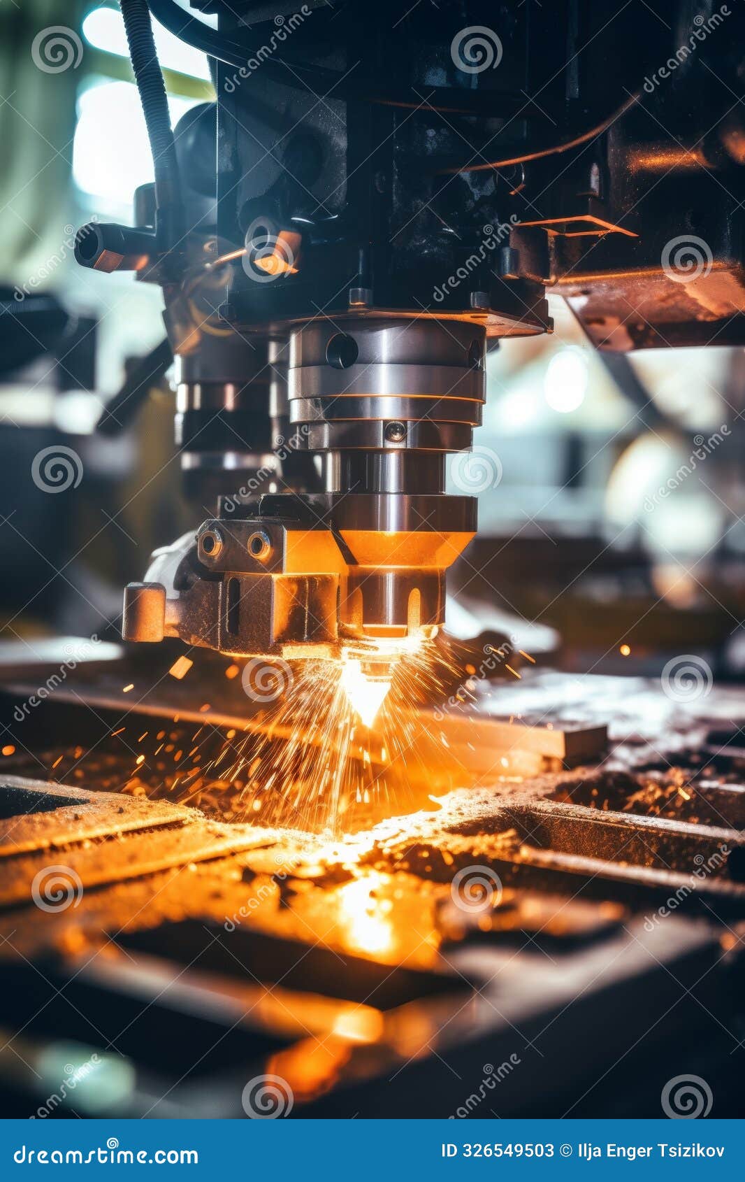 Cnc Tool Holder with Assortment of Specialized Tools Shining Brightly ...