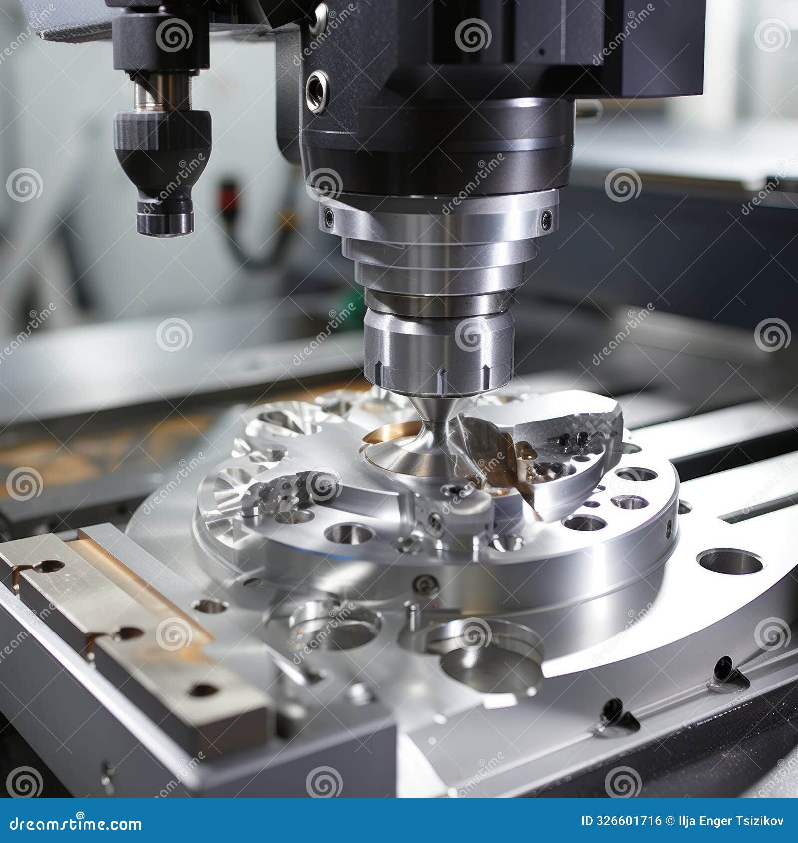 Shining Cnc Tool Holder With Assorted Specialized Tools Reflecting ...