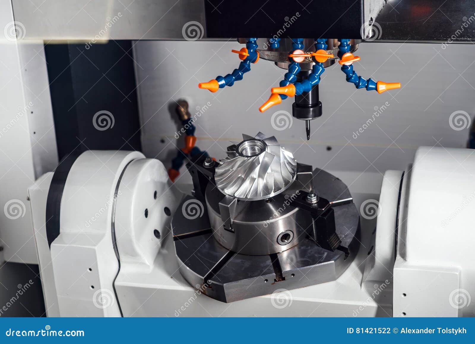 CNC turning center stock photo. Image of liquid, lubricant - 81421522
