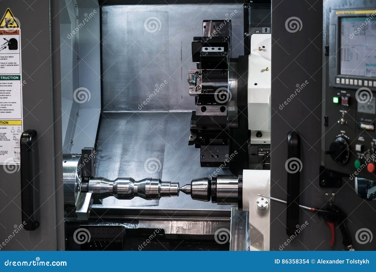 CNC turning center stock photo. Image of manufacturing - 86358354