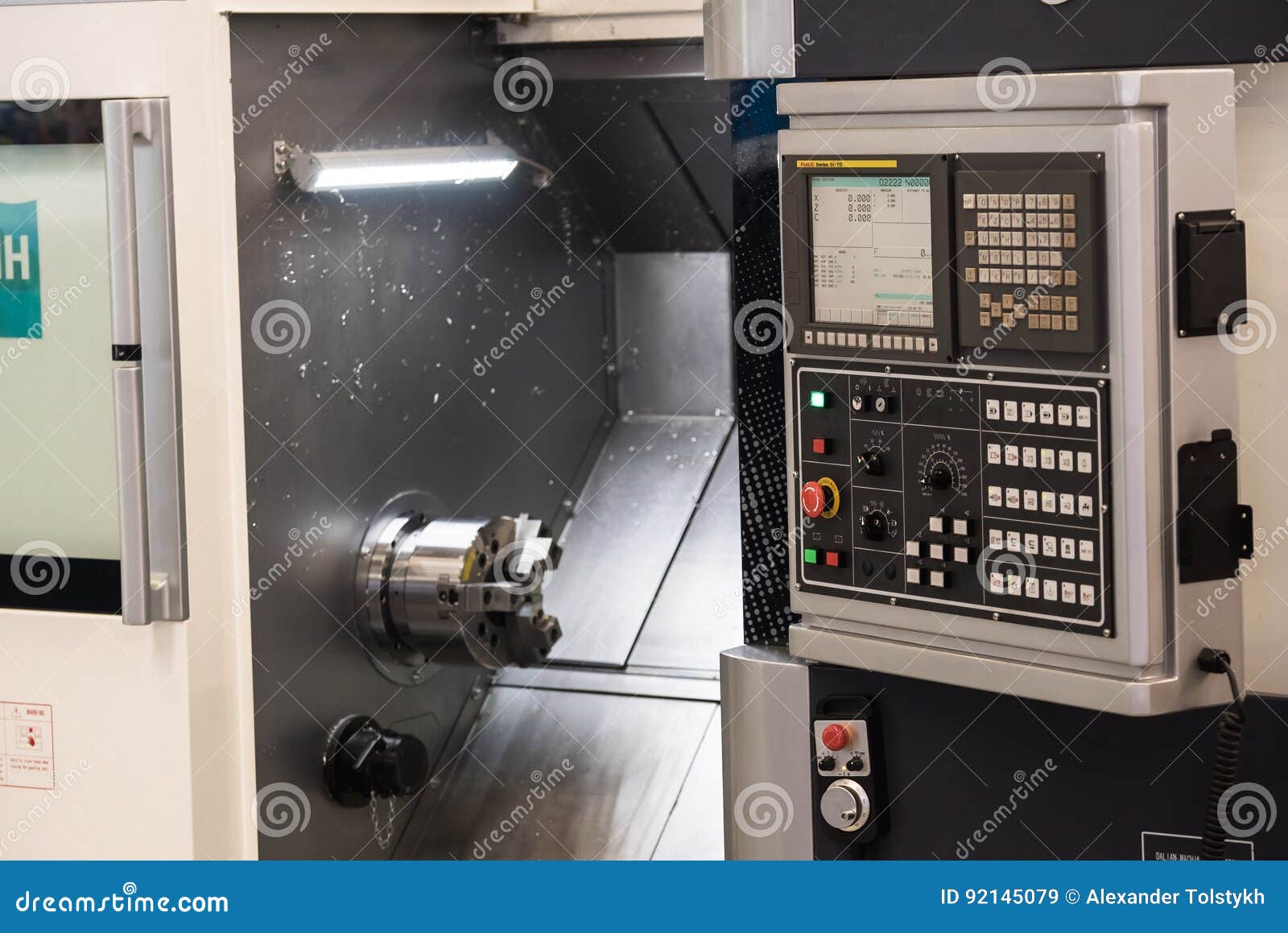 CNC turning center editorial stock image. Image of lathe - 92145079