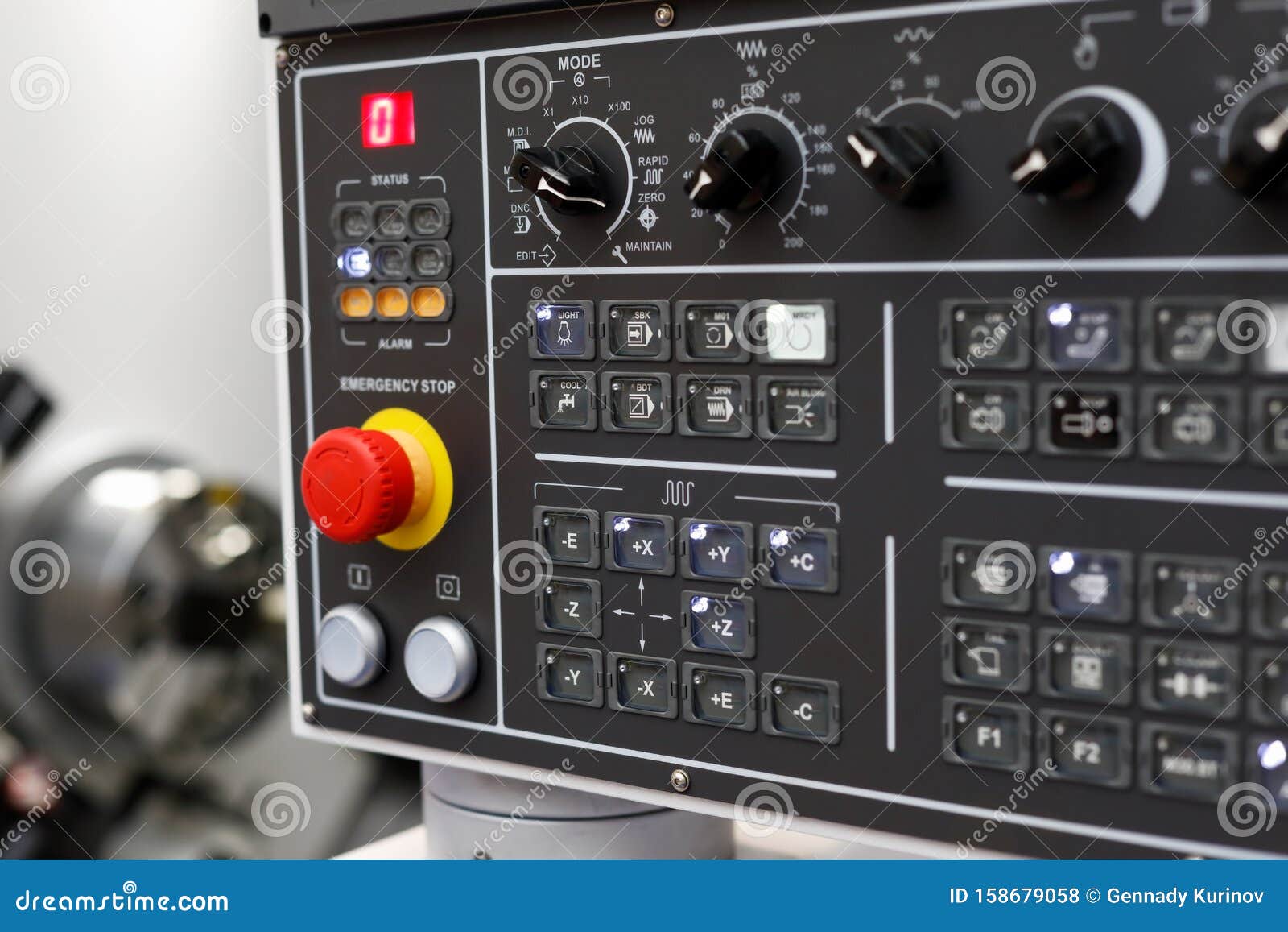 CNC Turning Machine with a Control Panel Stock Photo - Image of panel ...