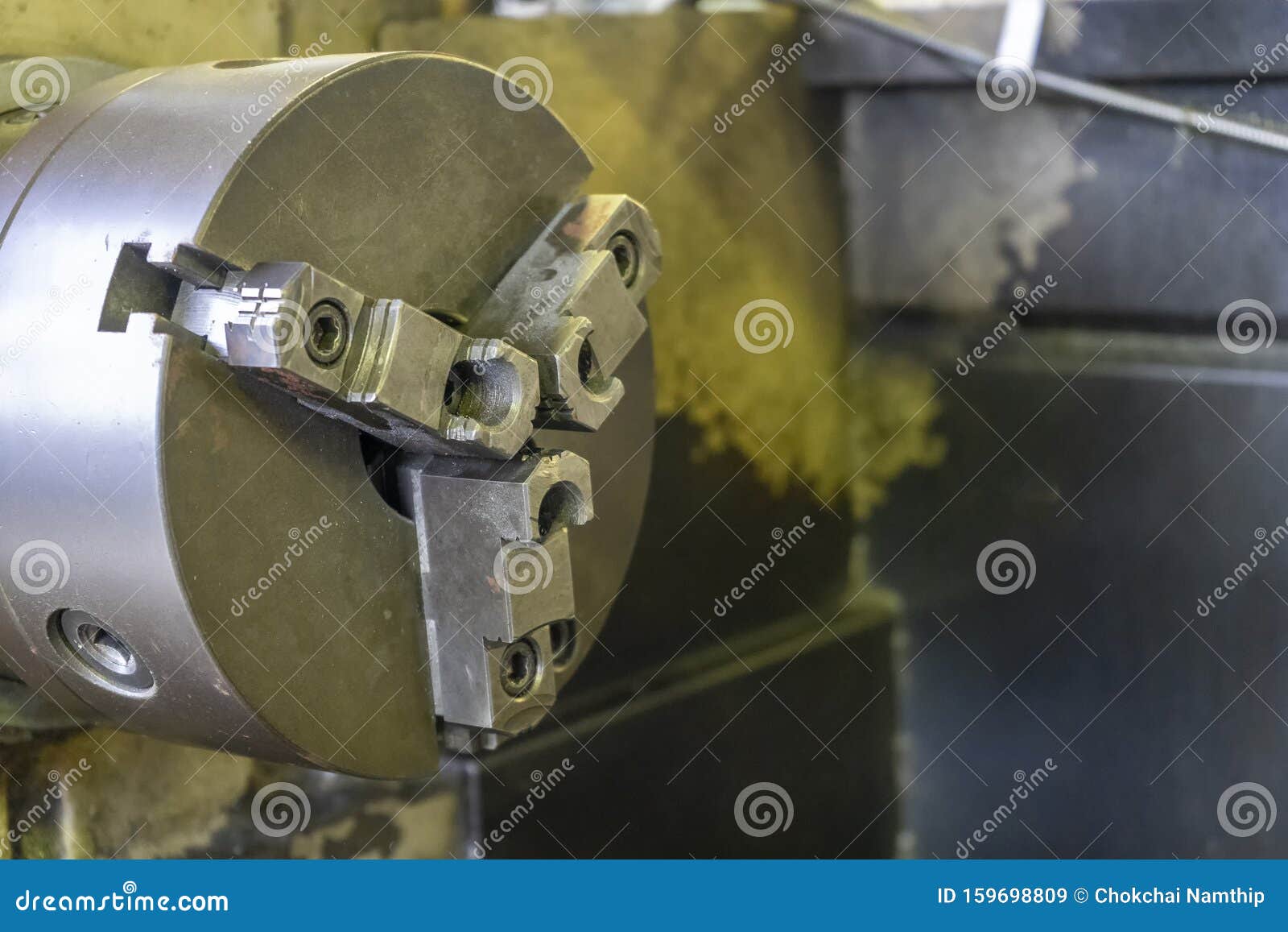CNC Turning Machine Spindle and Lathe Machining Stock Image - Image of ...