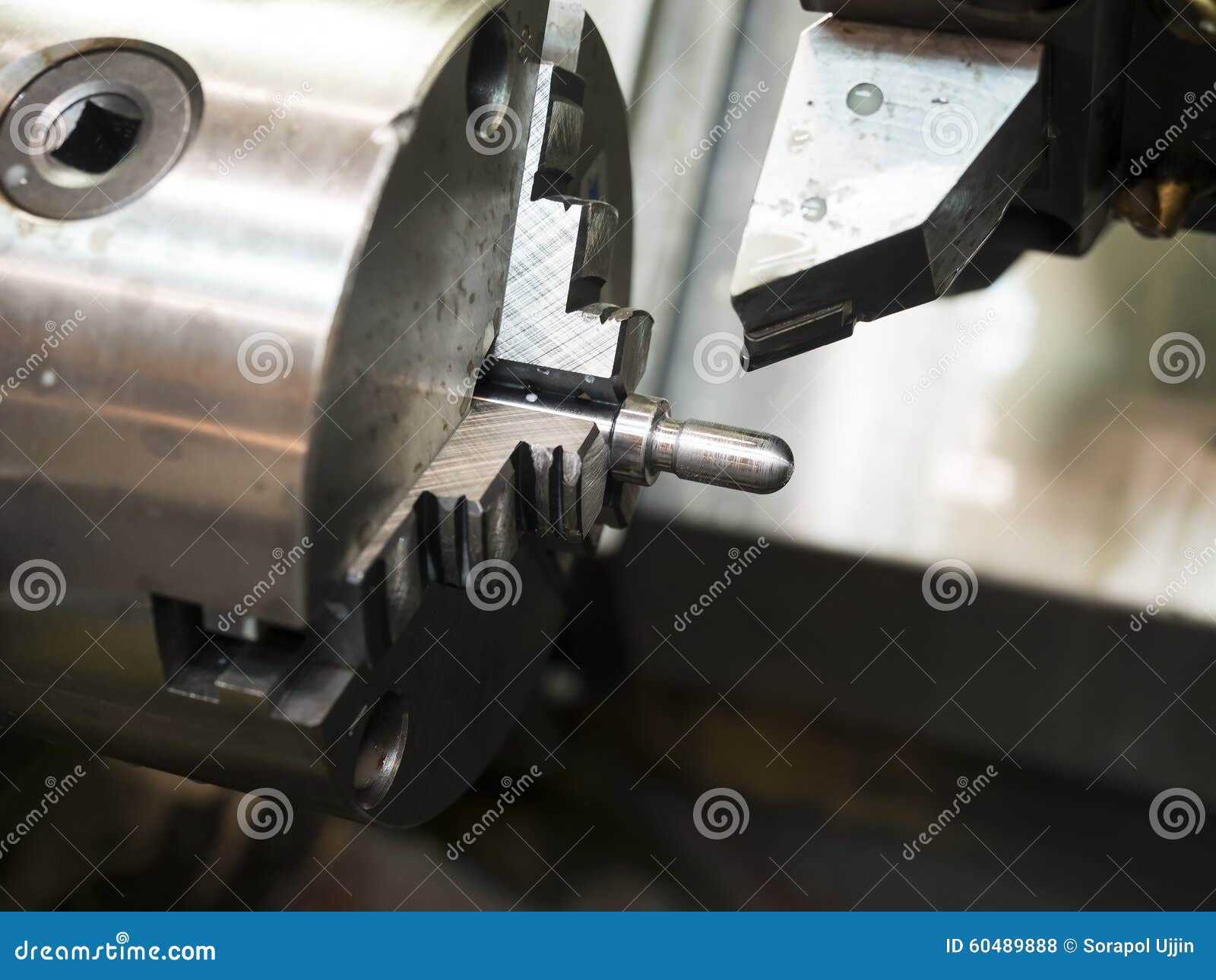 Cnc turning stock photo. Image of instrument, industrial - 60489888