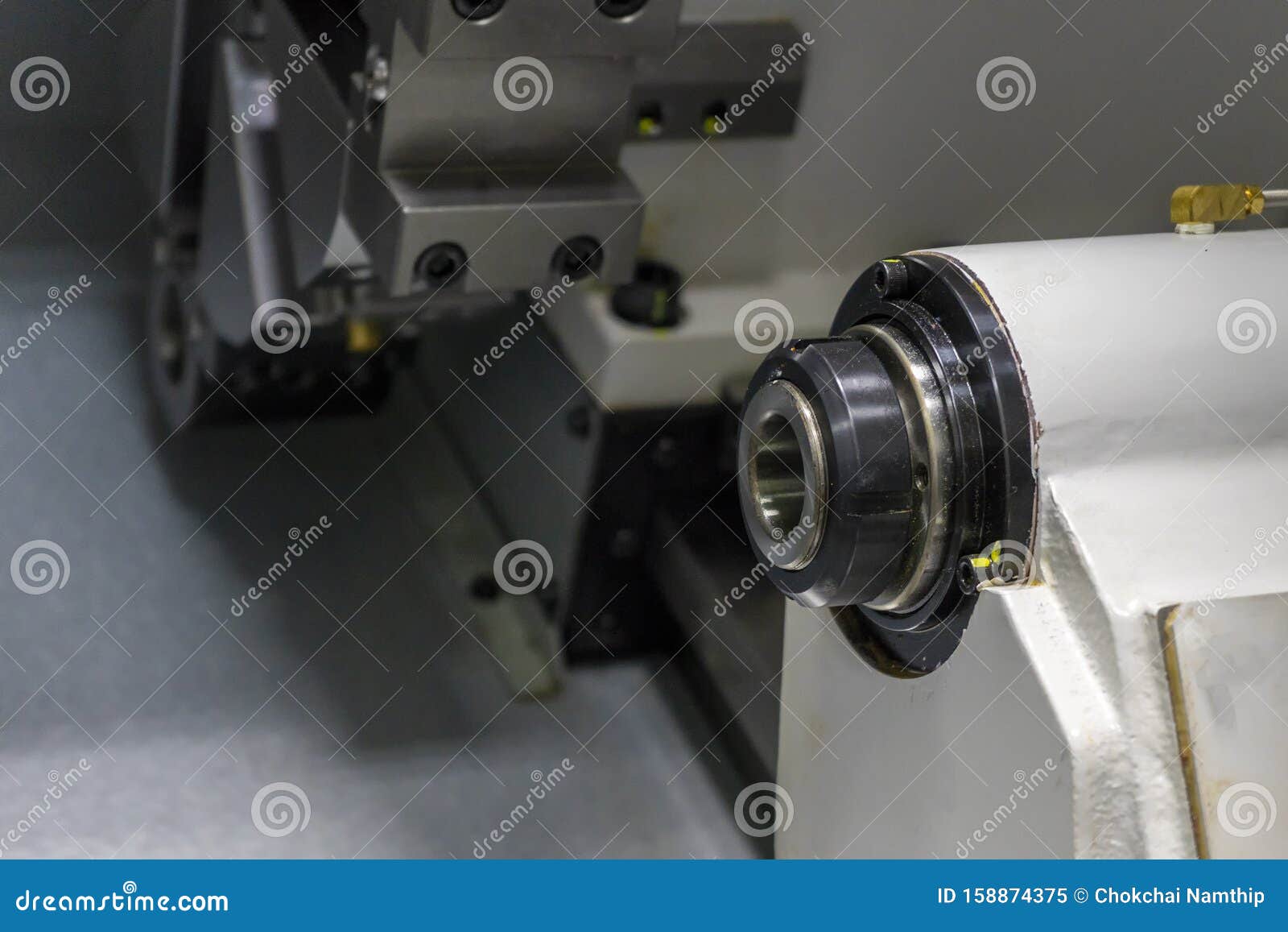 CNC Turning Spindle and Lathe or Milling Stock Image - Image of ...