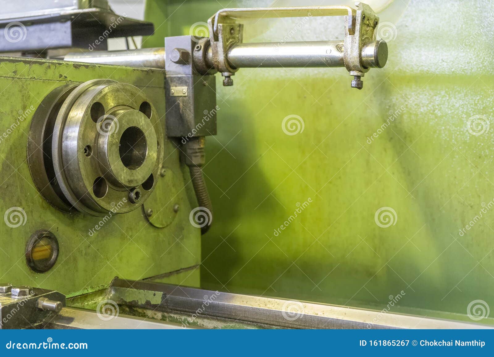 CNC Turning Spindle and Old Machine Lathe Stock Image - Image of ...