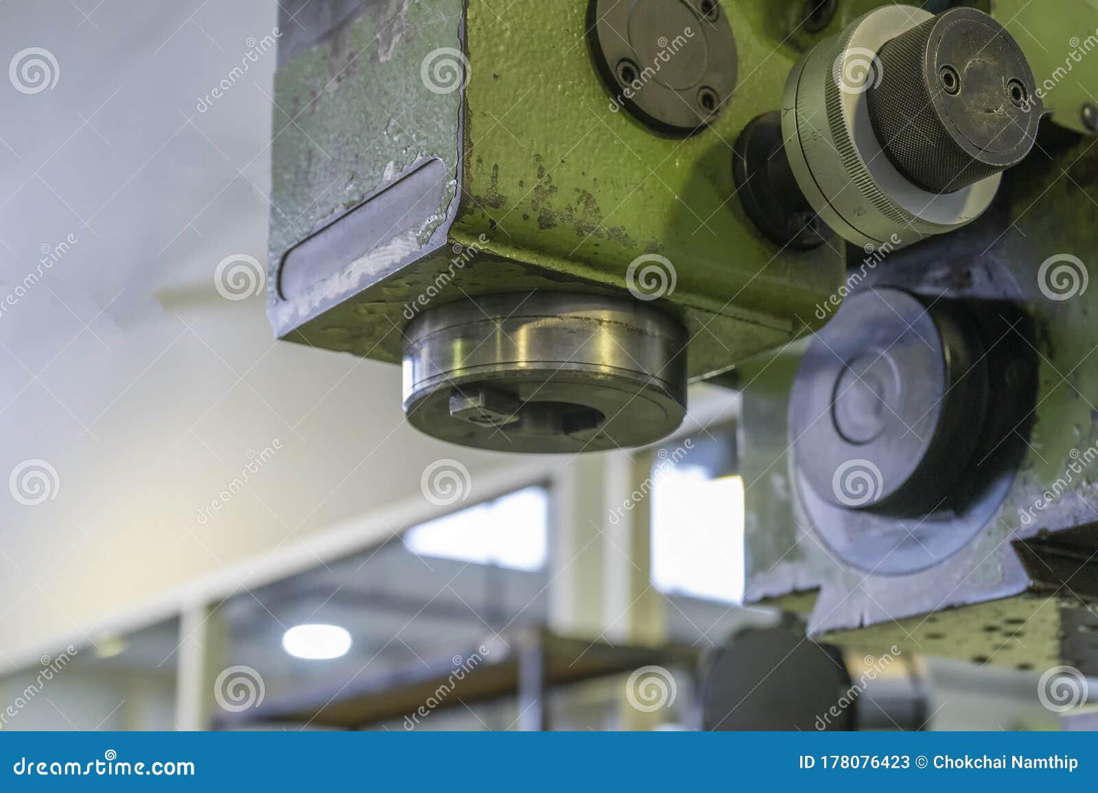 CNC Turning Spindle and Old Machine Lathe Stock Image - Image of tool ...