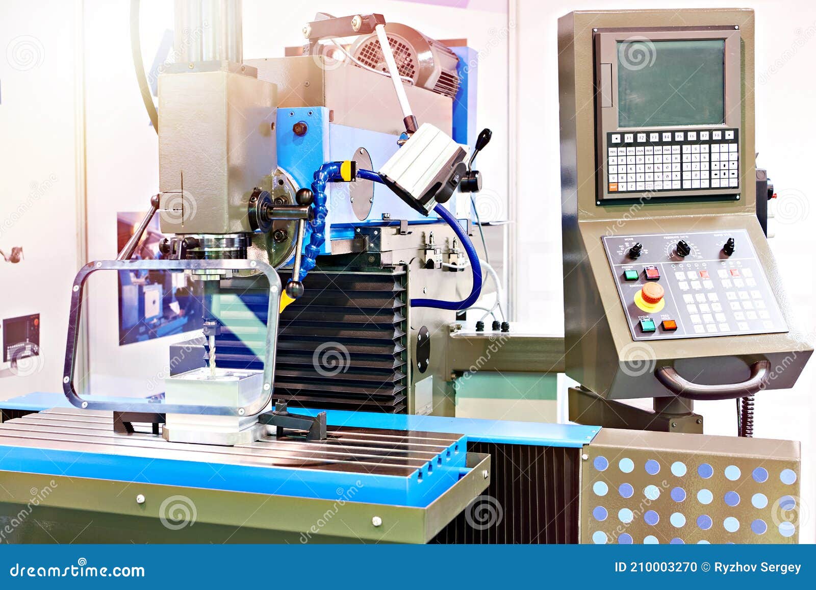 CNC Universal Milling Machine Stock Photo - Image of manufacturing ...