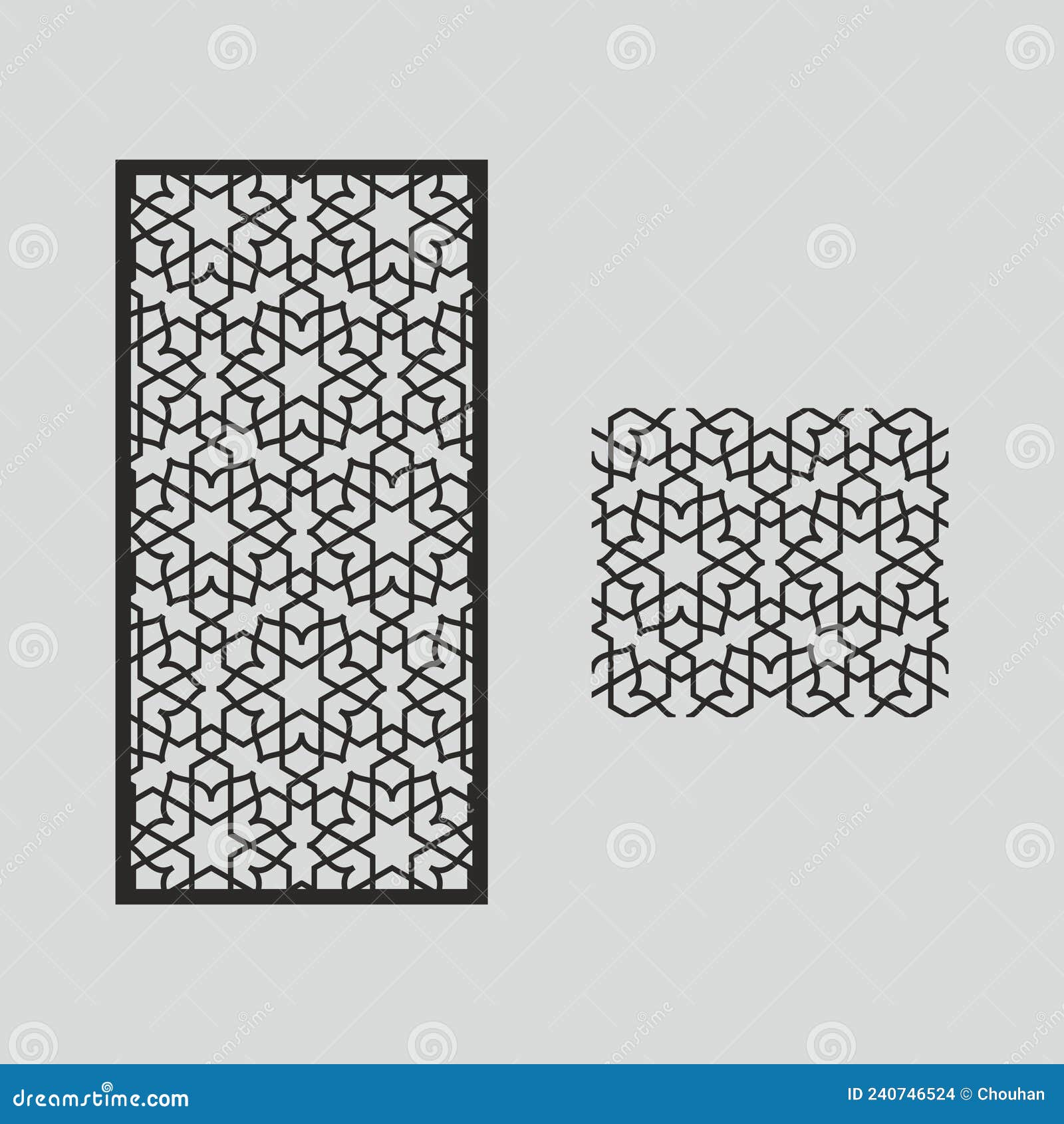 CNC Vector Cutting Patterns Stock Vector - Illustration of element ...