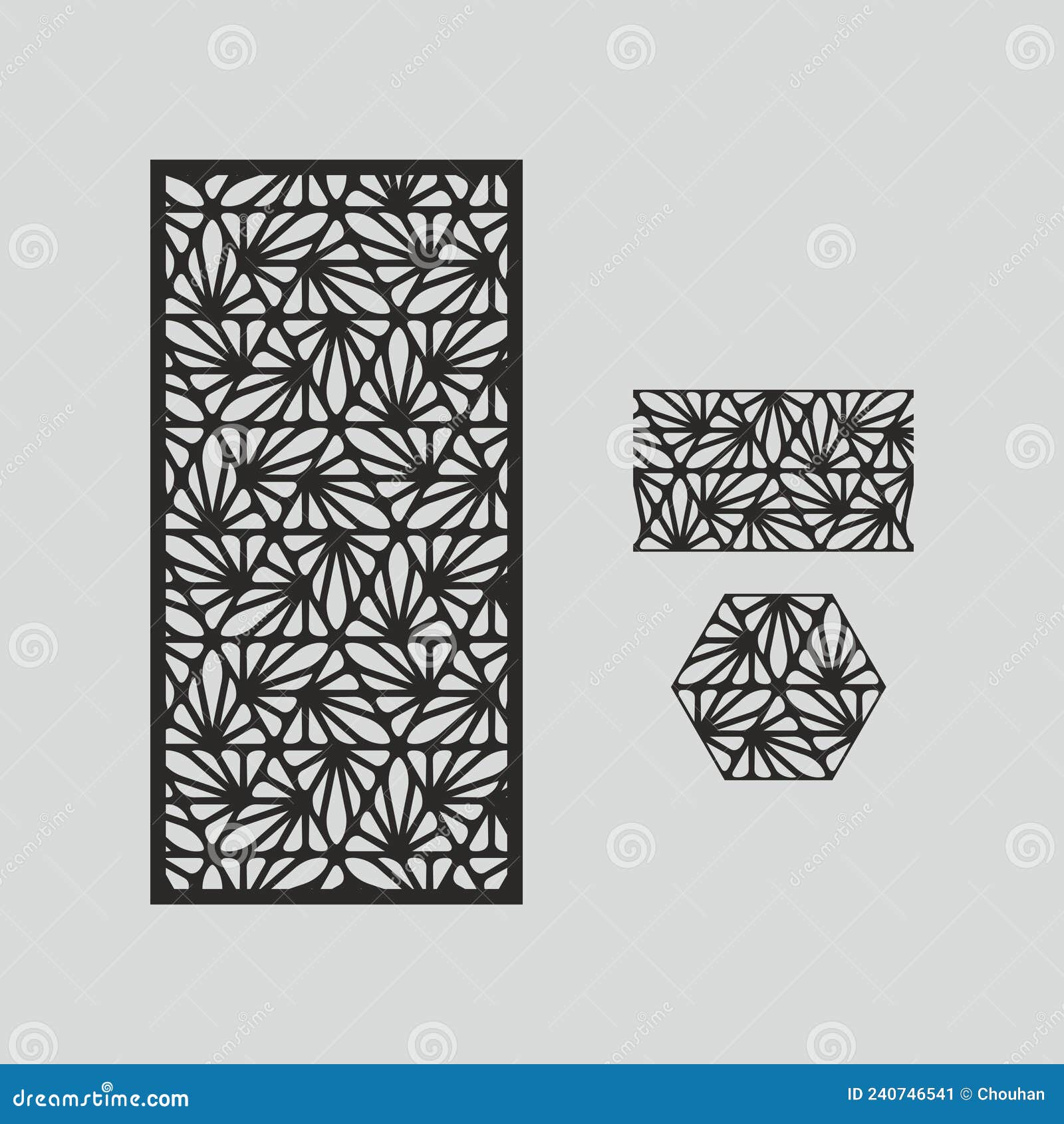 CNC Vector Cutting Patterns Stock Vector - Illustration of modern ...