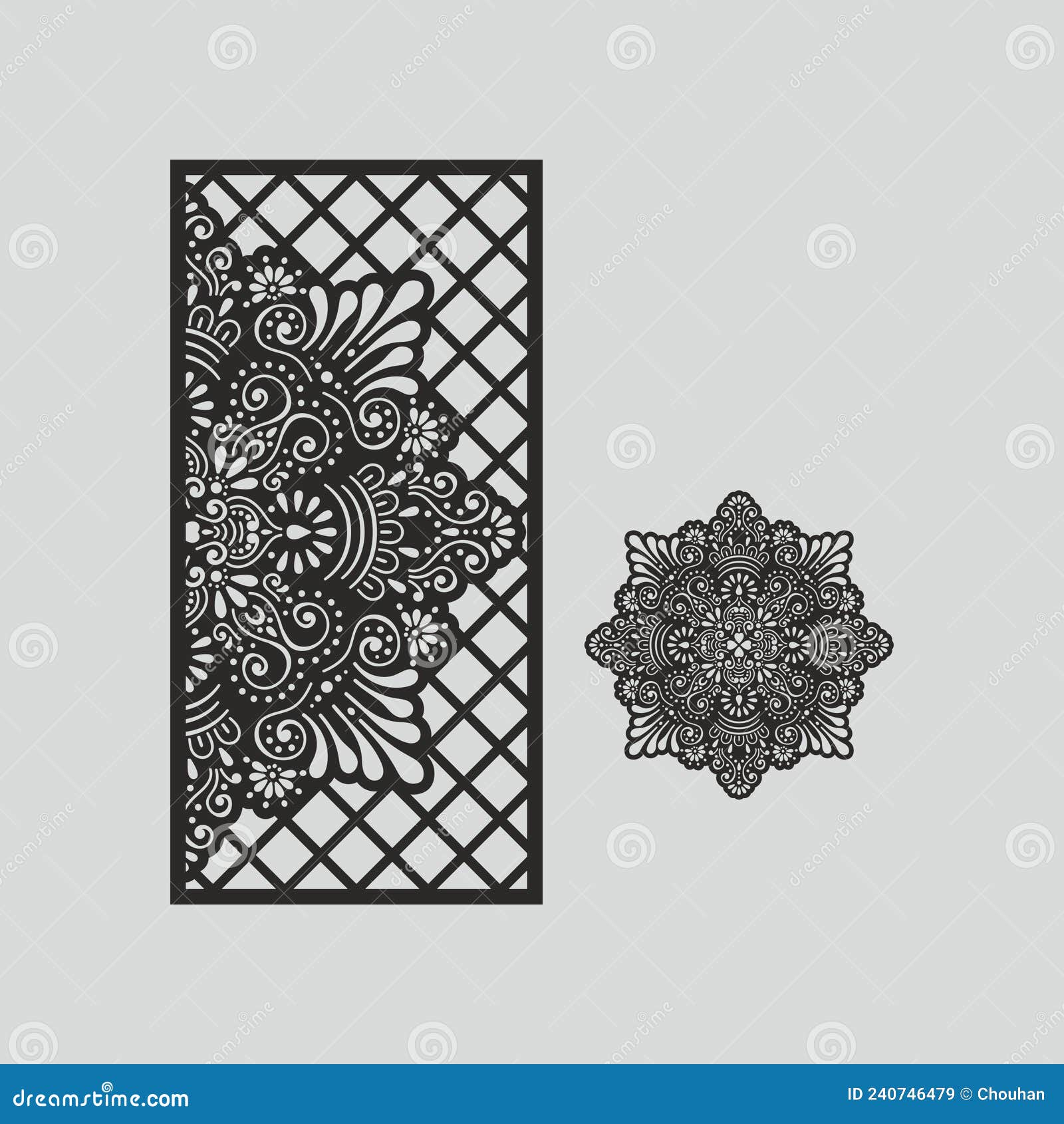 CNC Vector Cutting Patterns | CartoonDealer.com #240746579