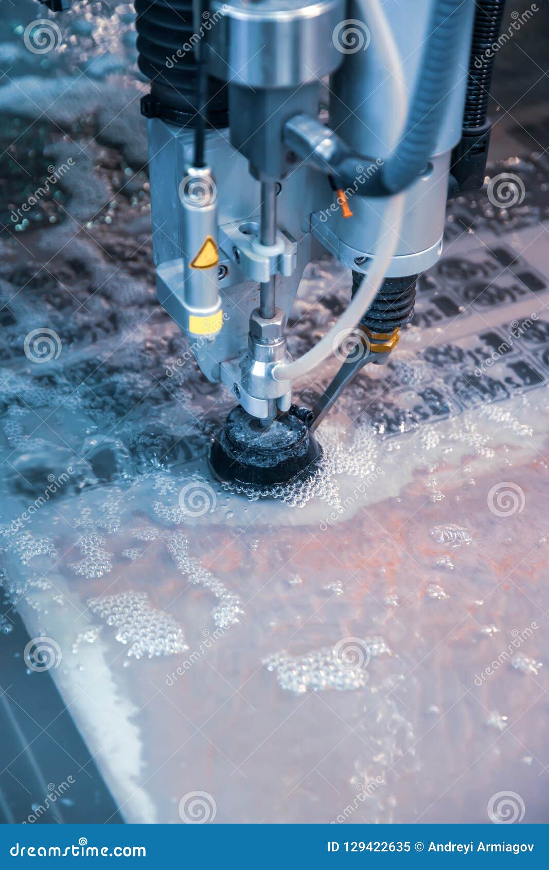 CNC Water Jet Cutting Machine Stock Image - Image of factory ...