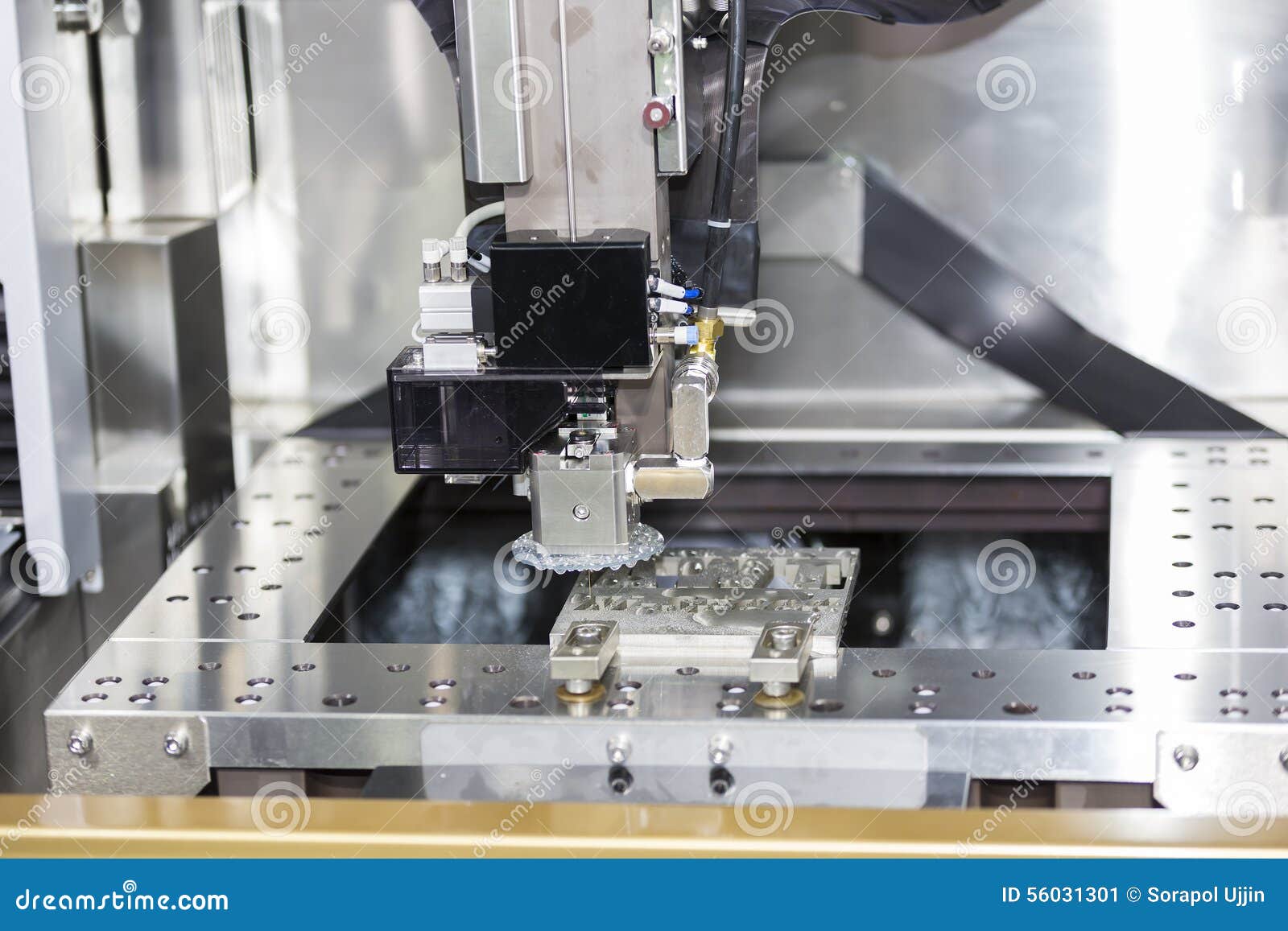 CNC Wire Cut Machine Cutting Mold Parts Stock Image - Image of ...